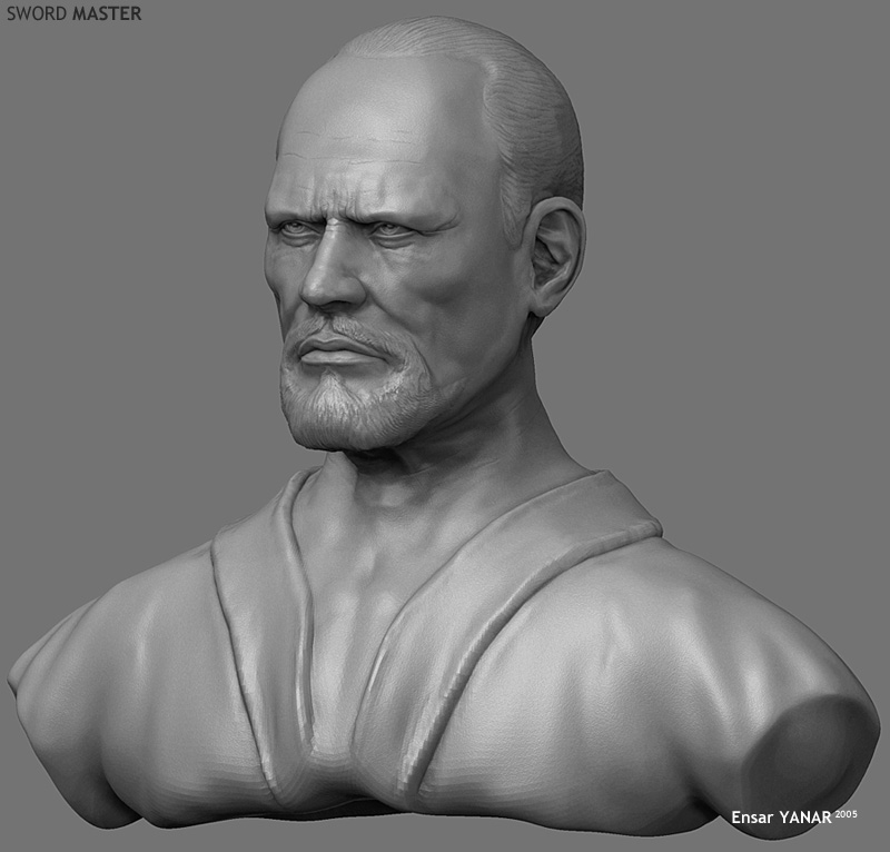Sword Master Bust - ZBrushCentral