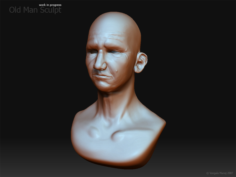Old Man Bust - ZBrushCentral