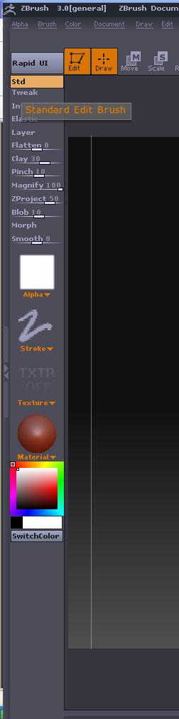 access move brush via palette - ZBrushCentral
