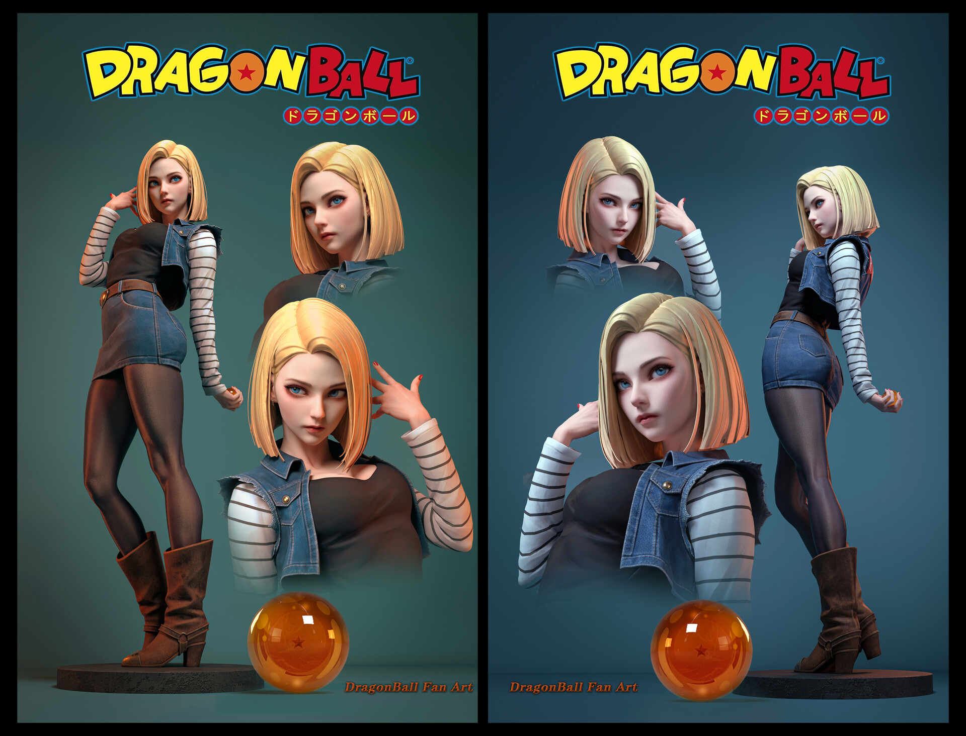 Android18# 3D sketch - DragonBall Fan Art - ZBrushCentral