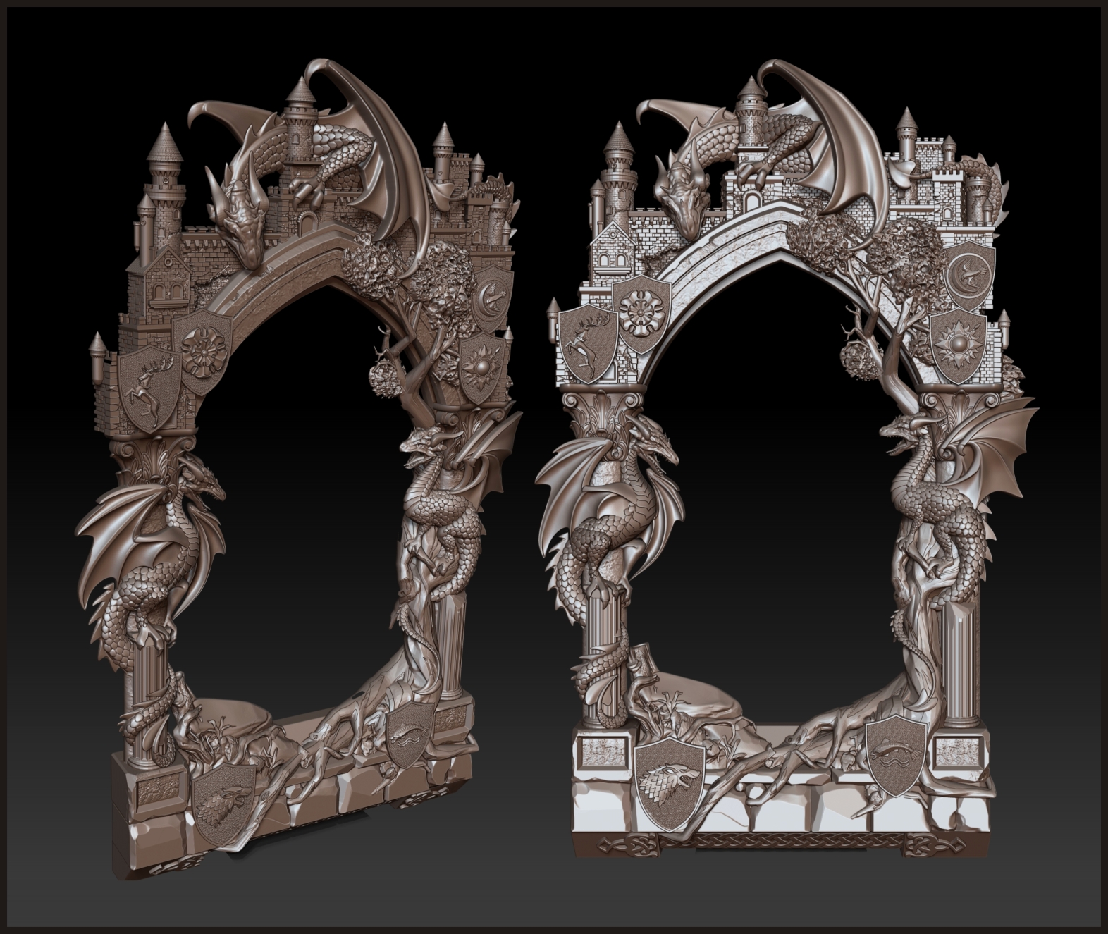 Mirror frame - Relief for CNC - ZBrushCentral
