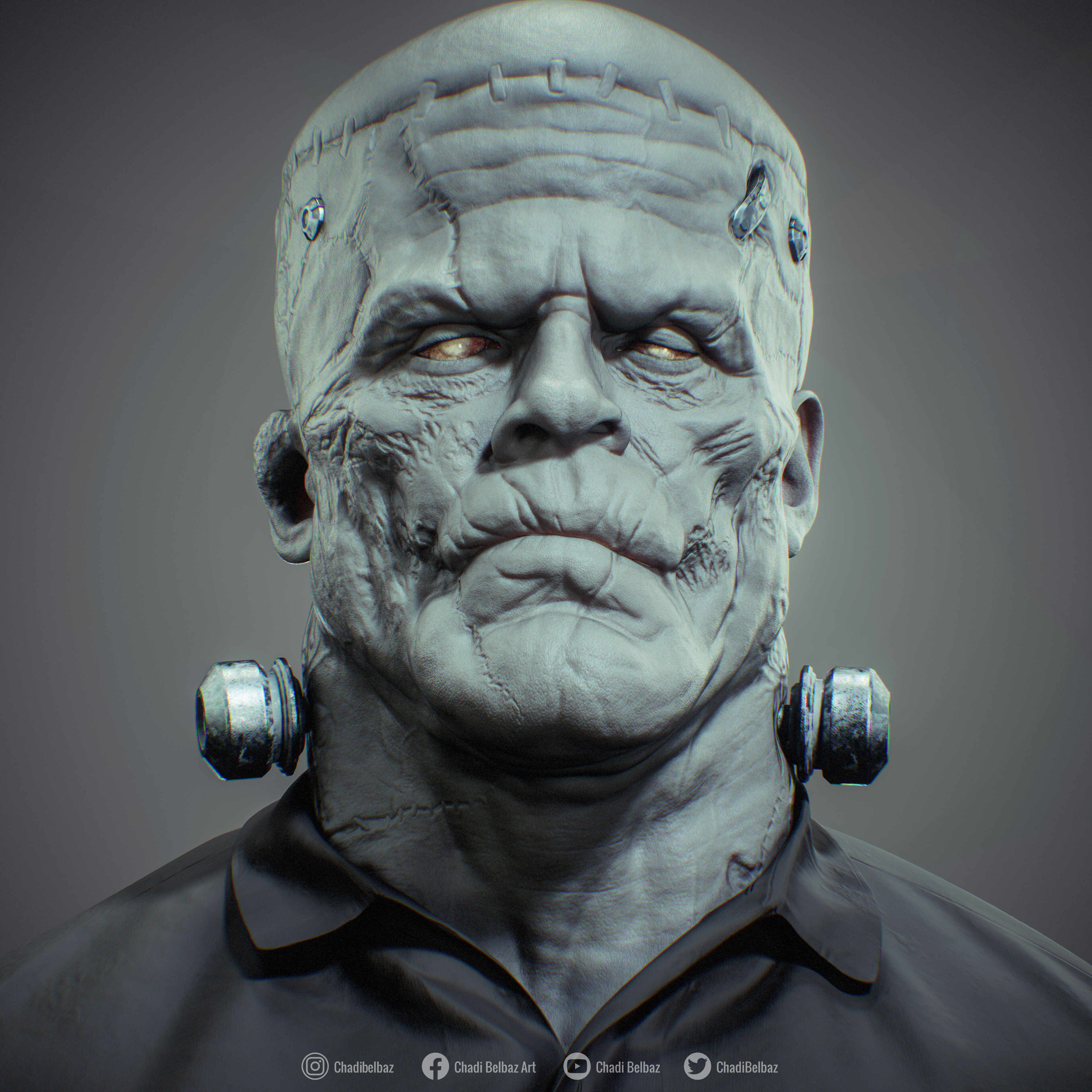 Frankenstein Monster Highpoly Render - ZBrushCentral