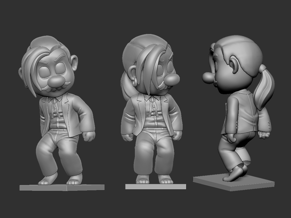 Mario style Dancing 3D toys - ZBrushCentral