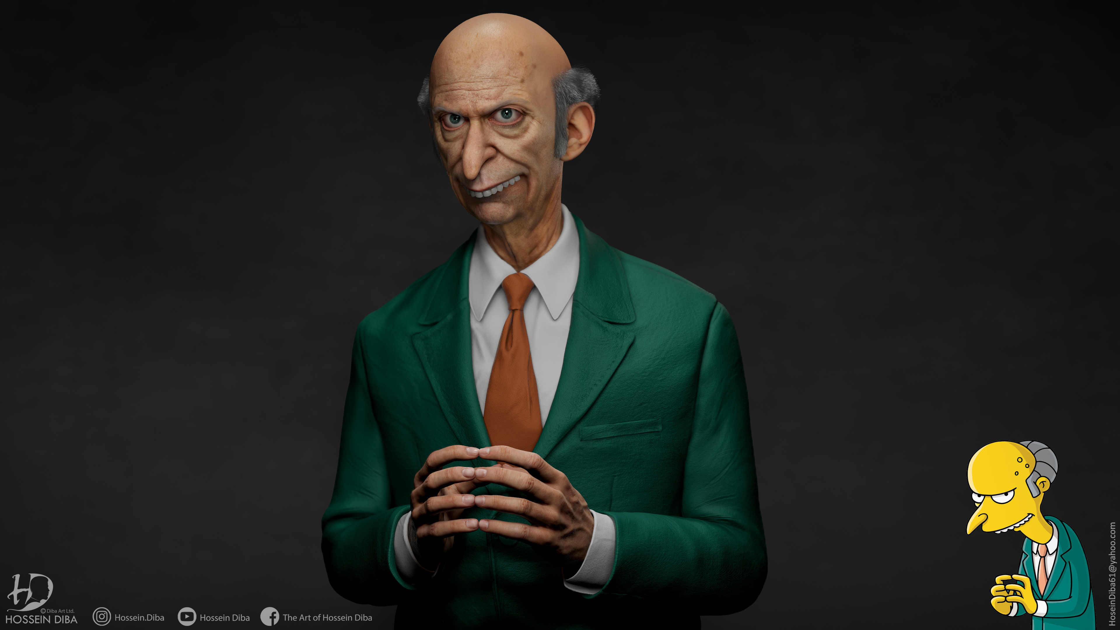 3D Model of Mr. Burns(Real time) - ZBrushCentral