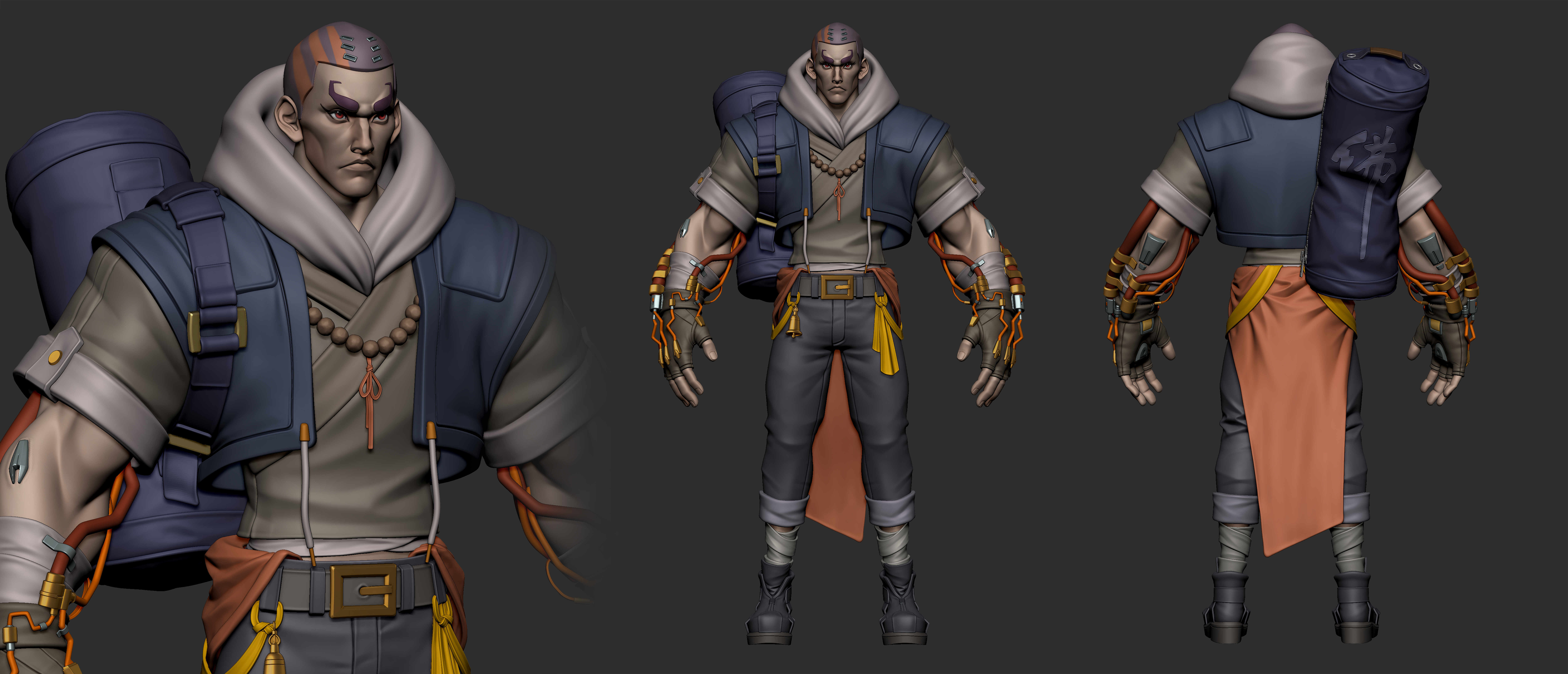 Stylized character - Cybermonk - ZBrushCentral