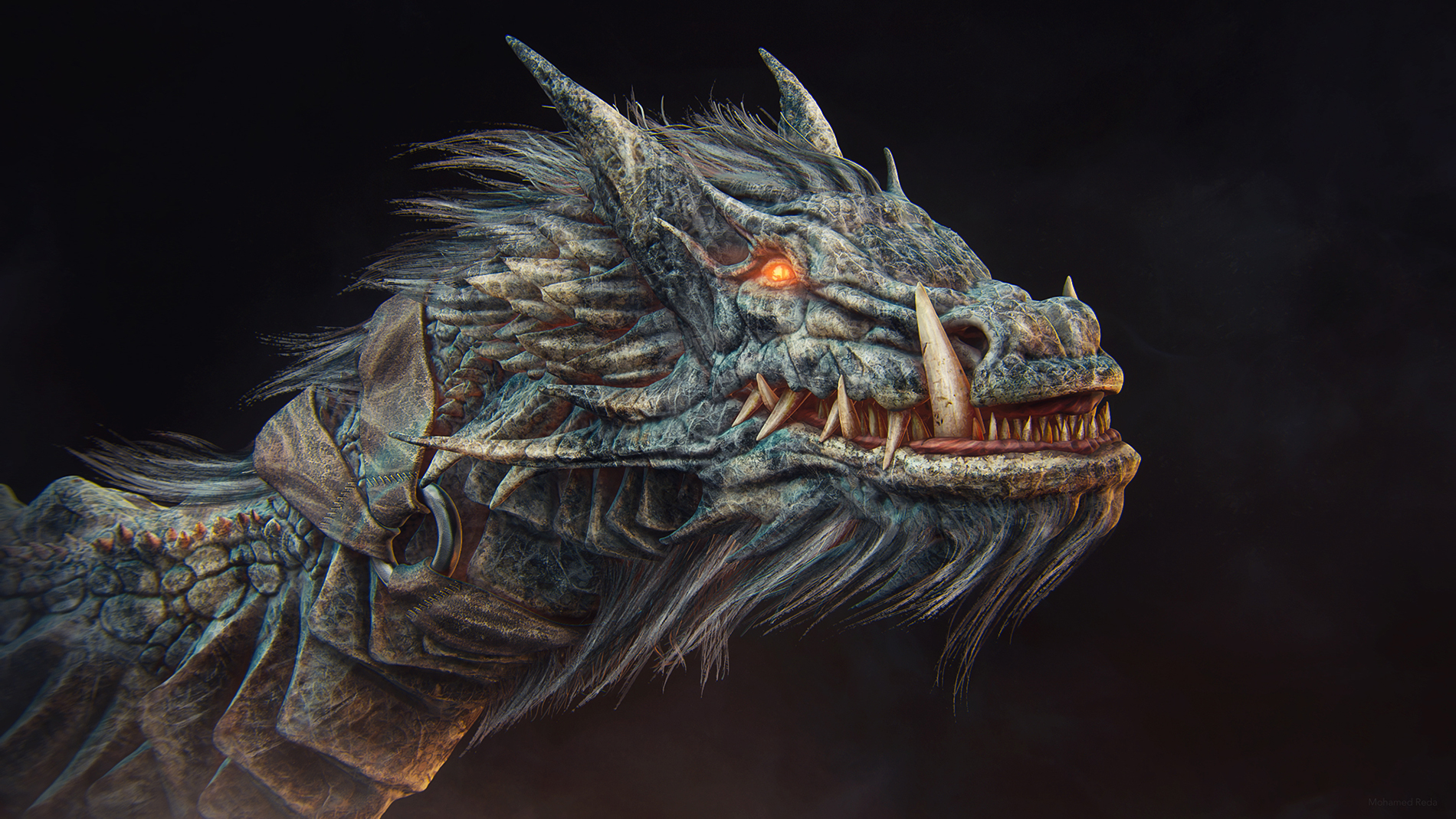 fantasy dragon head