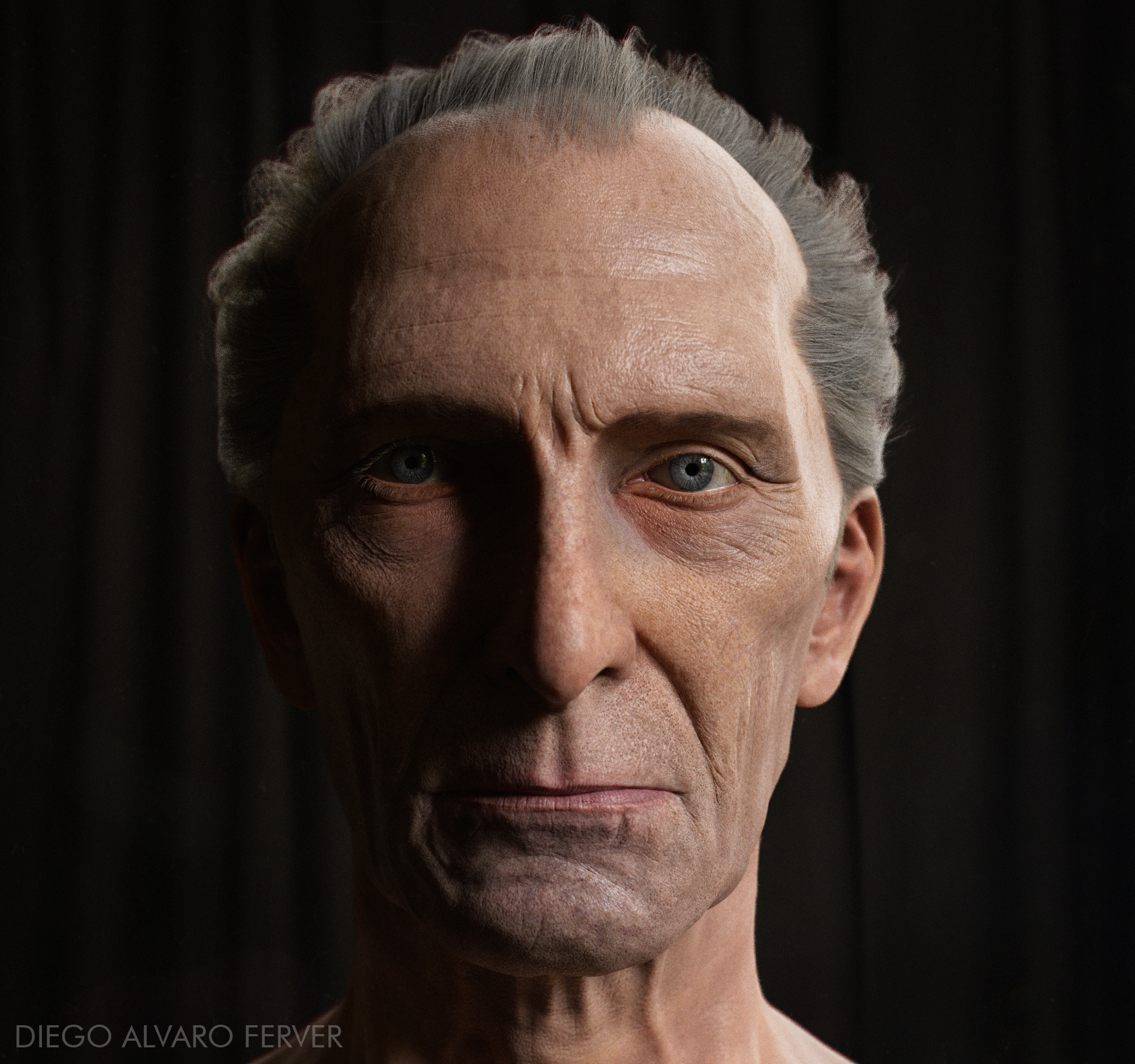 Portrait of Peter Cushing - ZBrushCentral