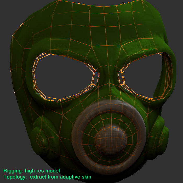 How do I Retopo the inside of a mask/object?? Difficult to see ...