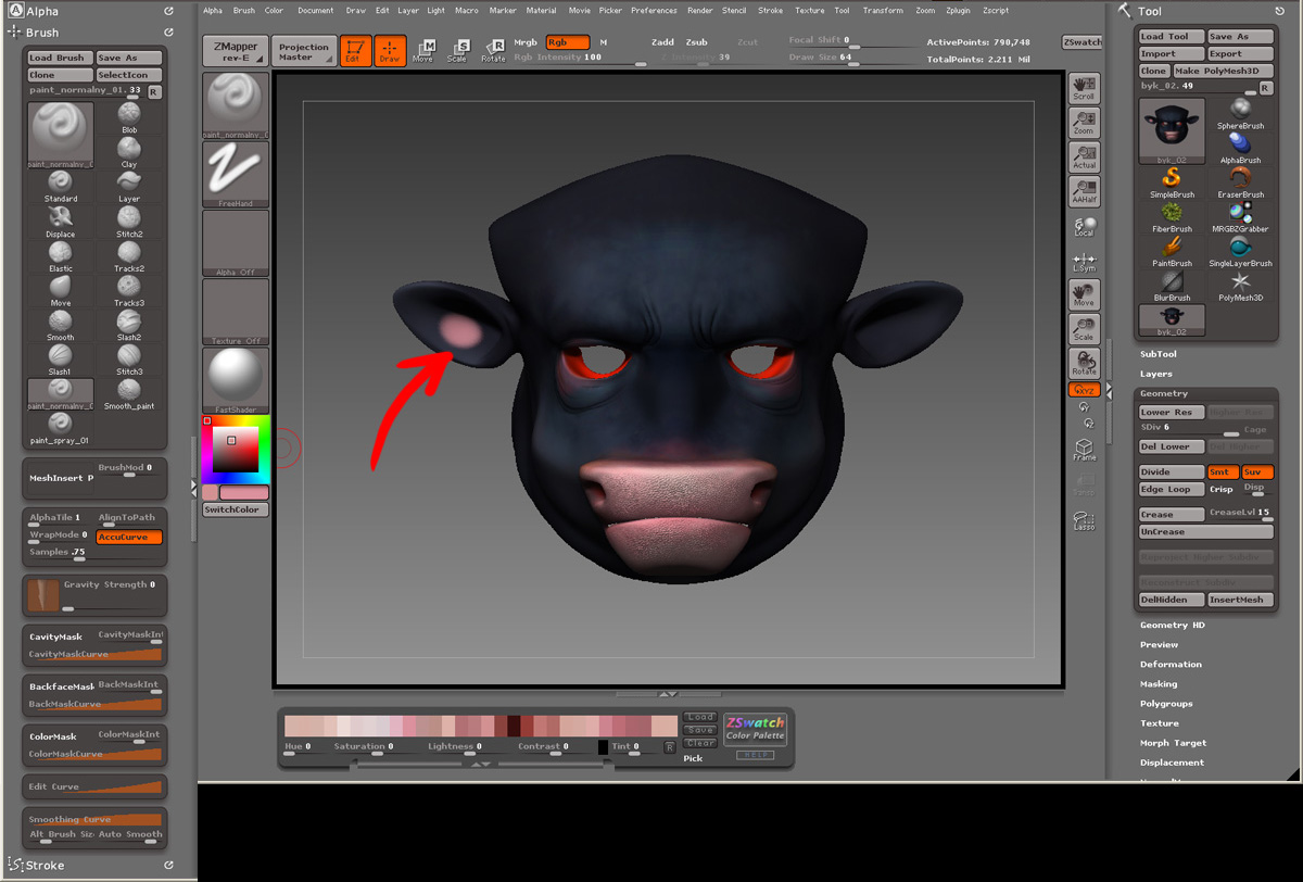Backface masking feature. Help me, pls! - ZBrushCentral