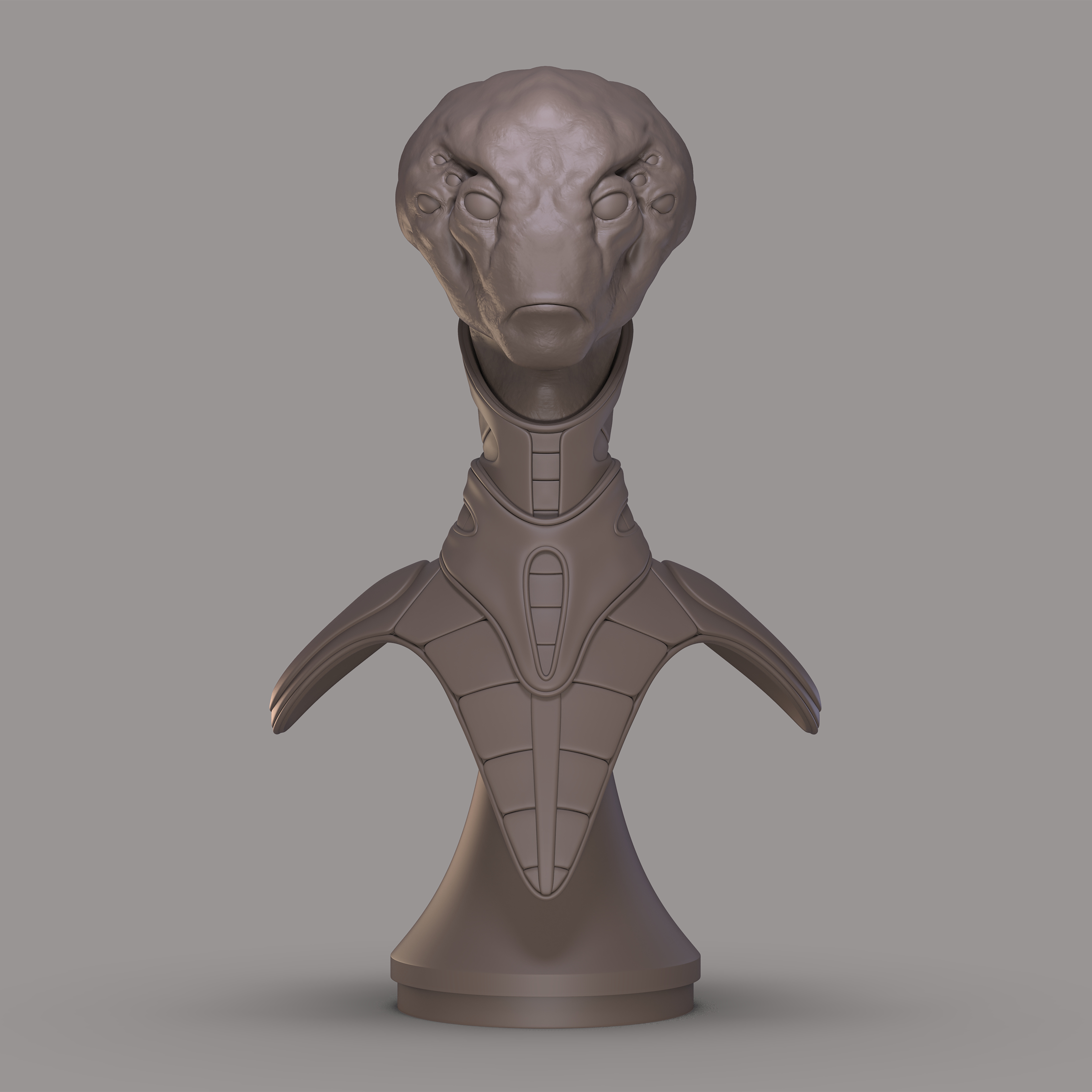 Generic Alien Bust - ZBrushCentral