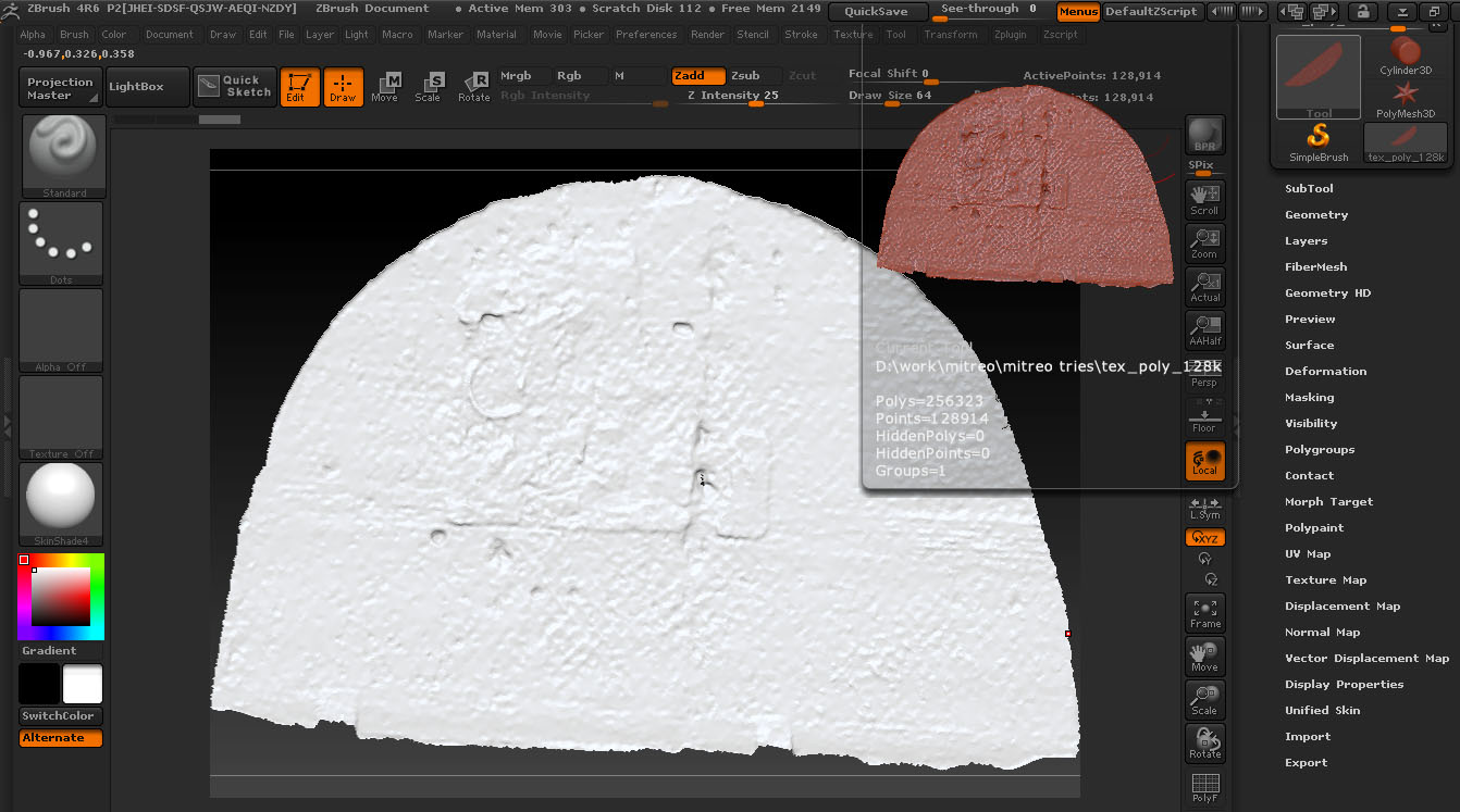 lost texture from vertex colored by poly paint - ZBrushCentral