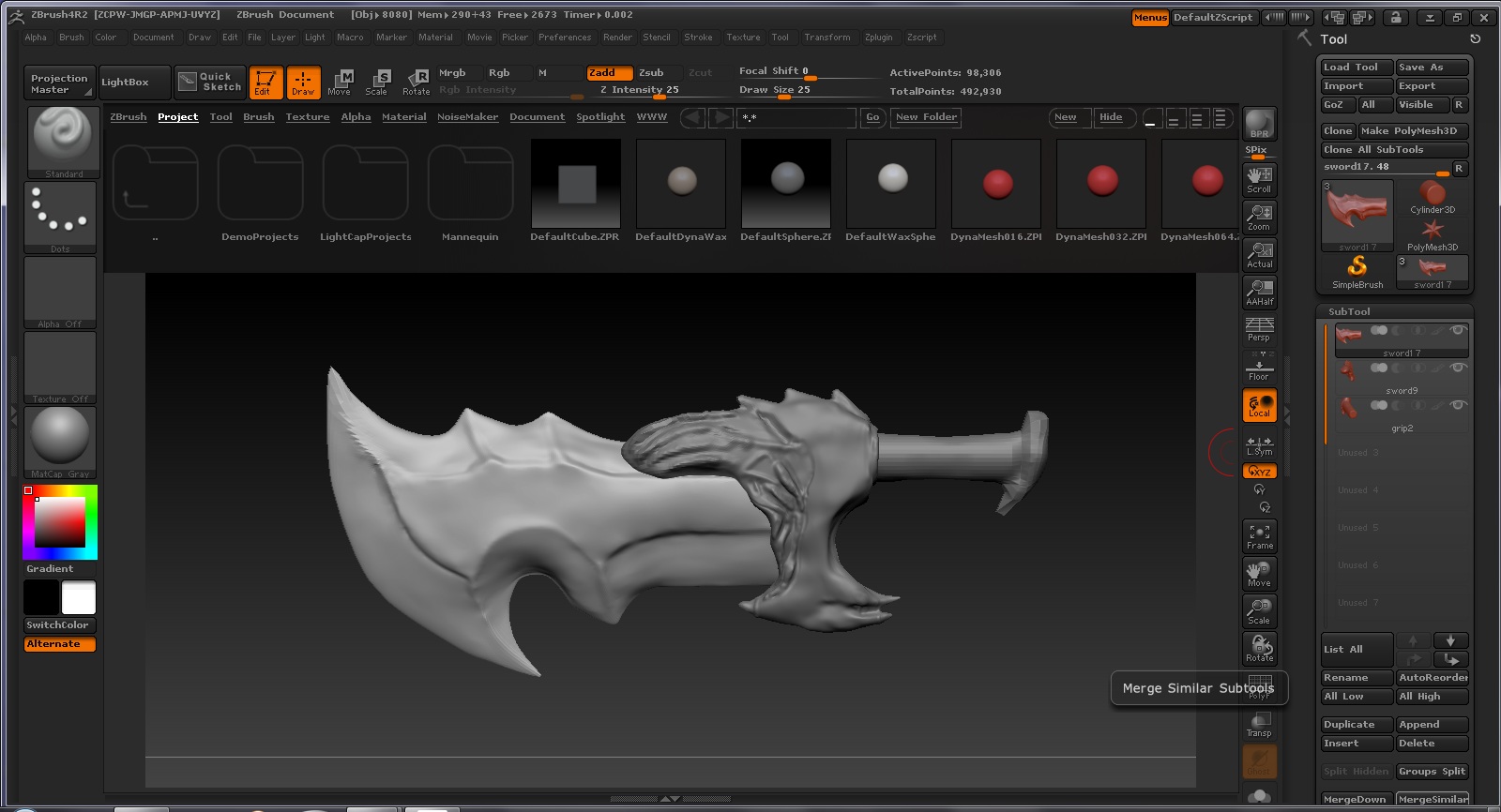 kratos sword - ZBrushCentral