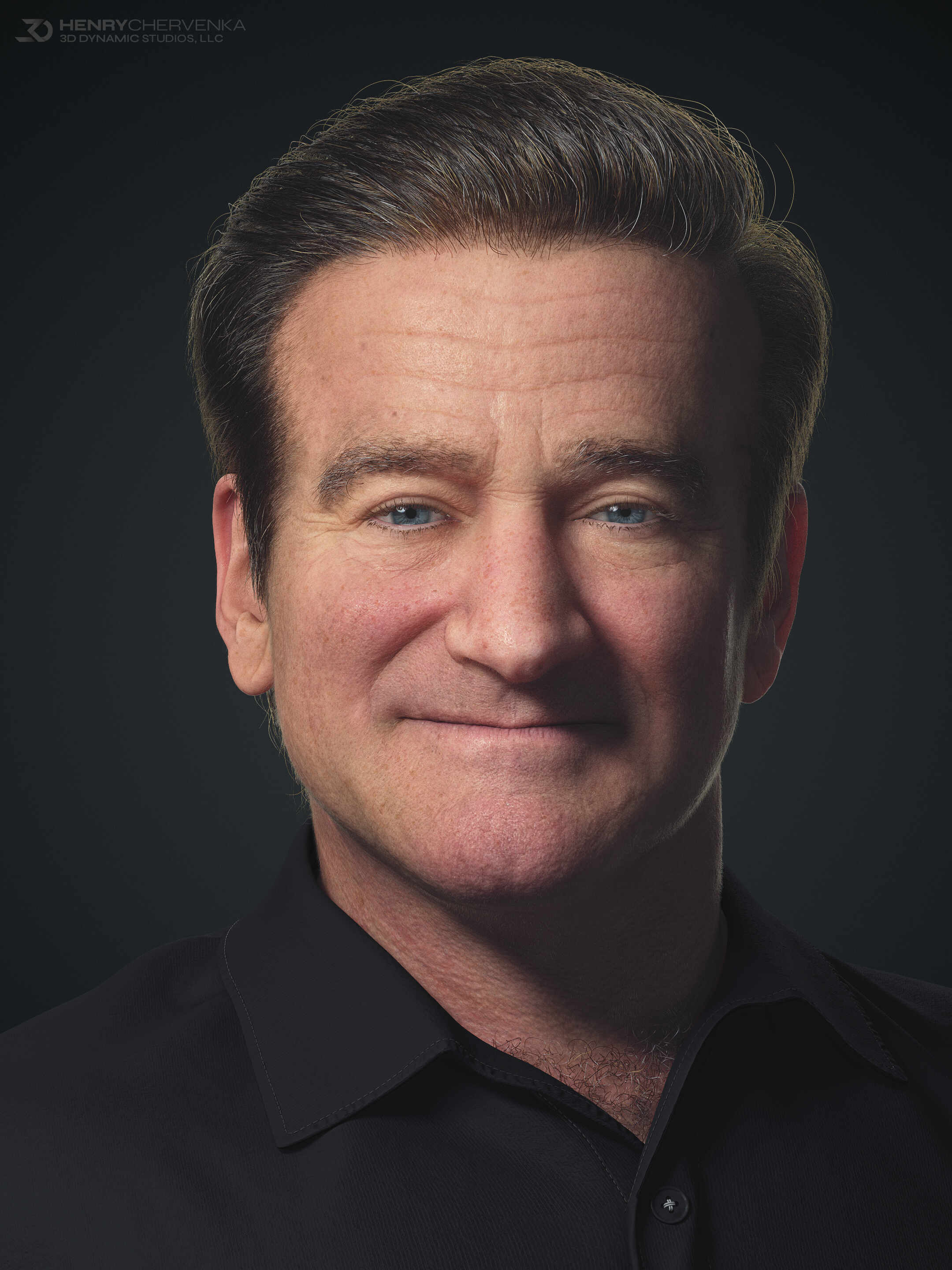 robin williams face shape