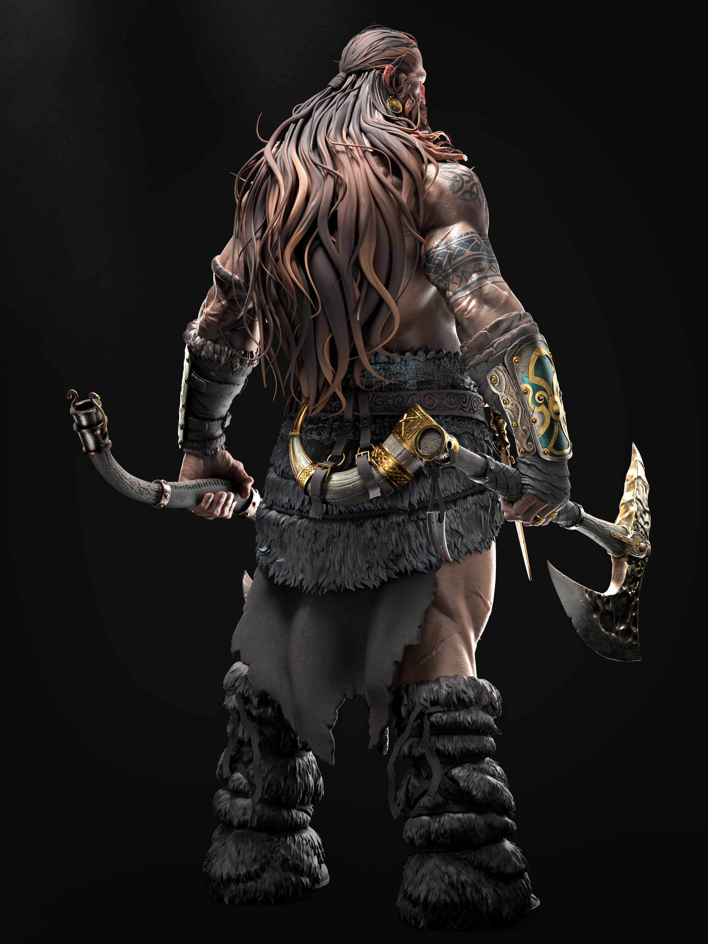 Celtic Warrior Kroppsmaling Woad