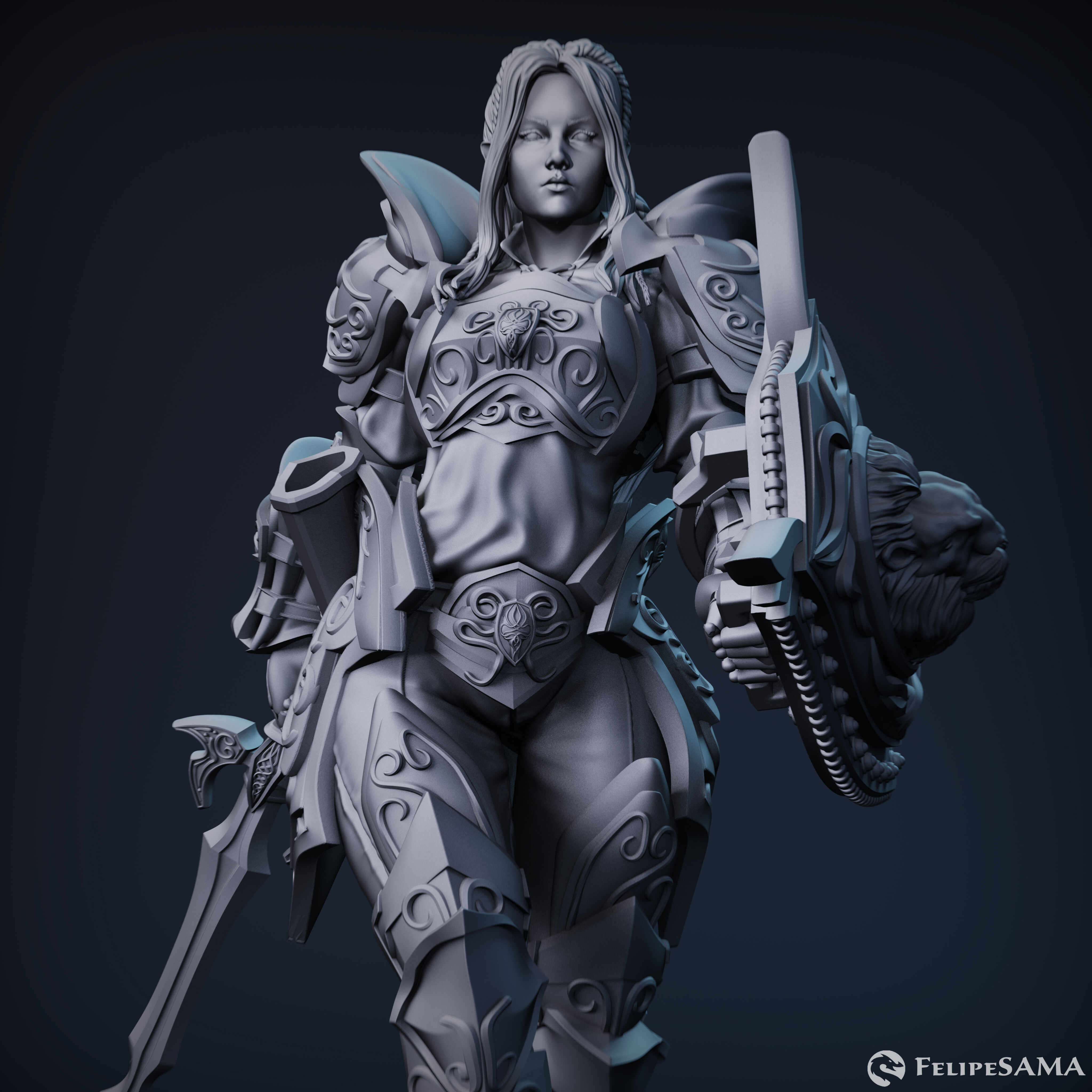 Paladin Elf - MINIATURE - ZBrushCentral