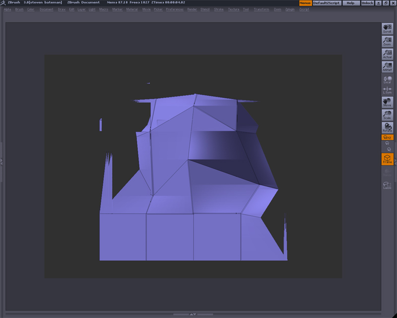 Display error tweeking low res geometry - ZBrushCentral