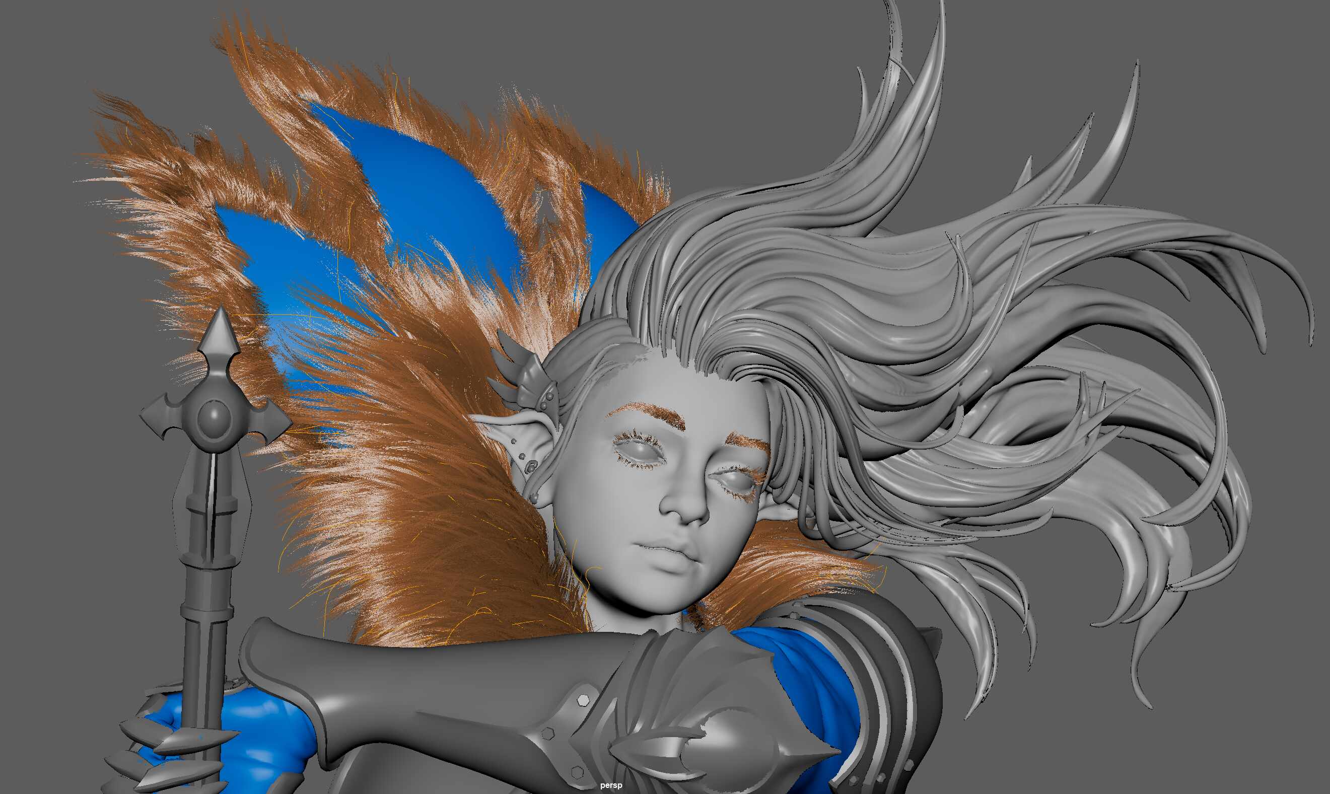 Blue Sword Dancer - ZBrushCentral