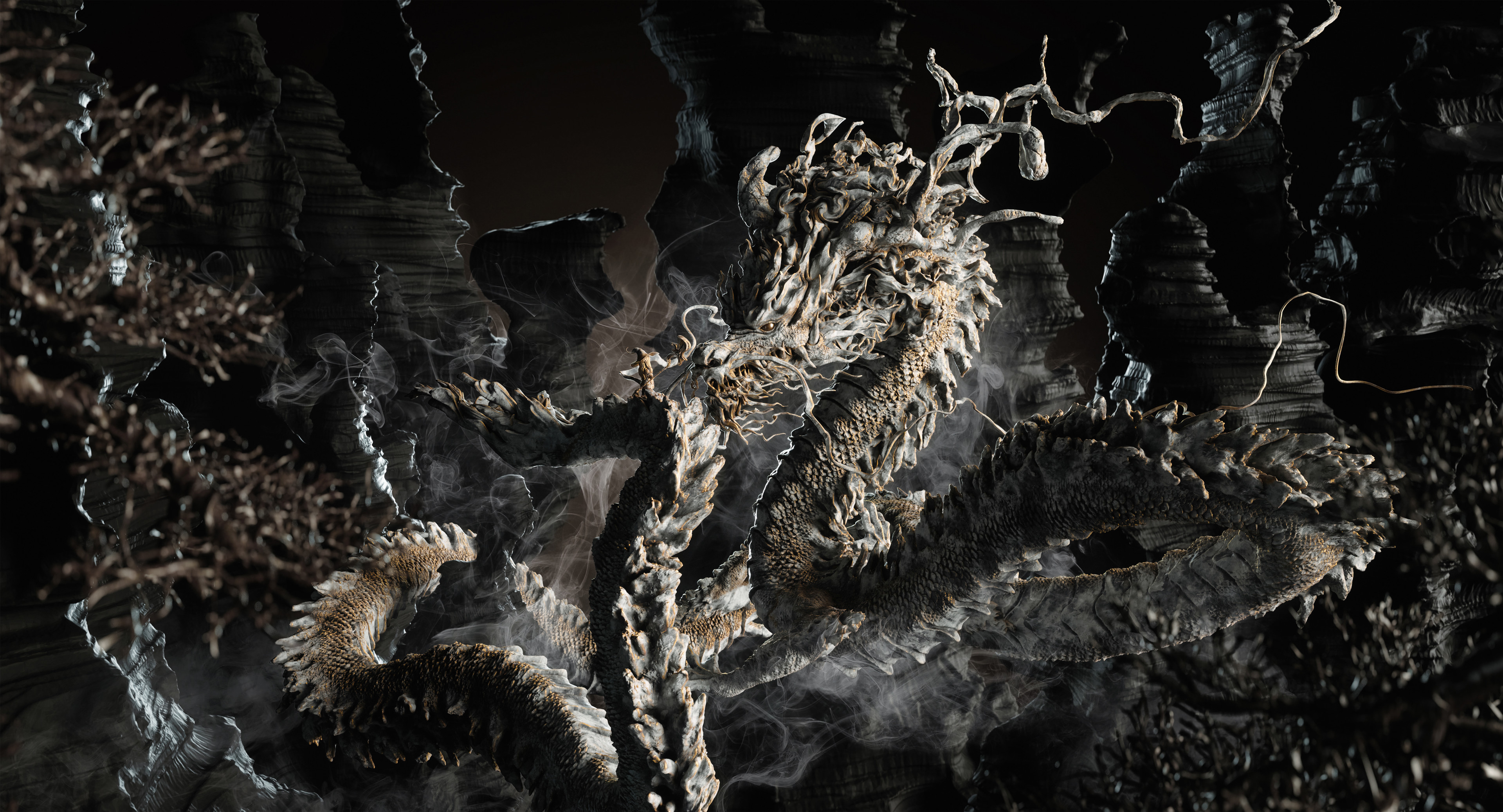 Ancient Dragon with Black Mage Girl - ZBrushCentral