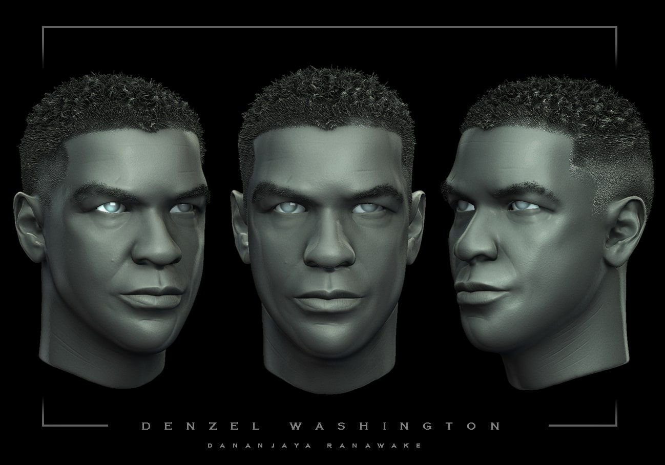 Denzel Washington Likeness Study - ZBrushCentral