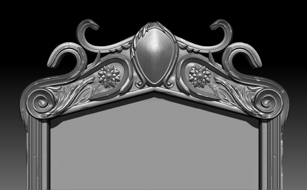 Baroque style mirror - ZBrushCentral