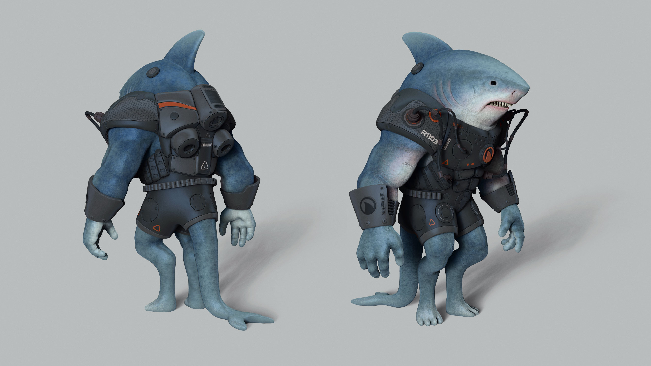Cyber Shark - ZBrushCentral