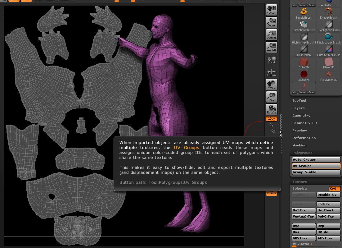 UV Polygroup Help - ZBrushCentral