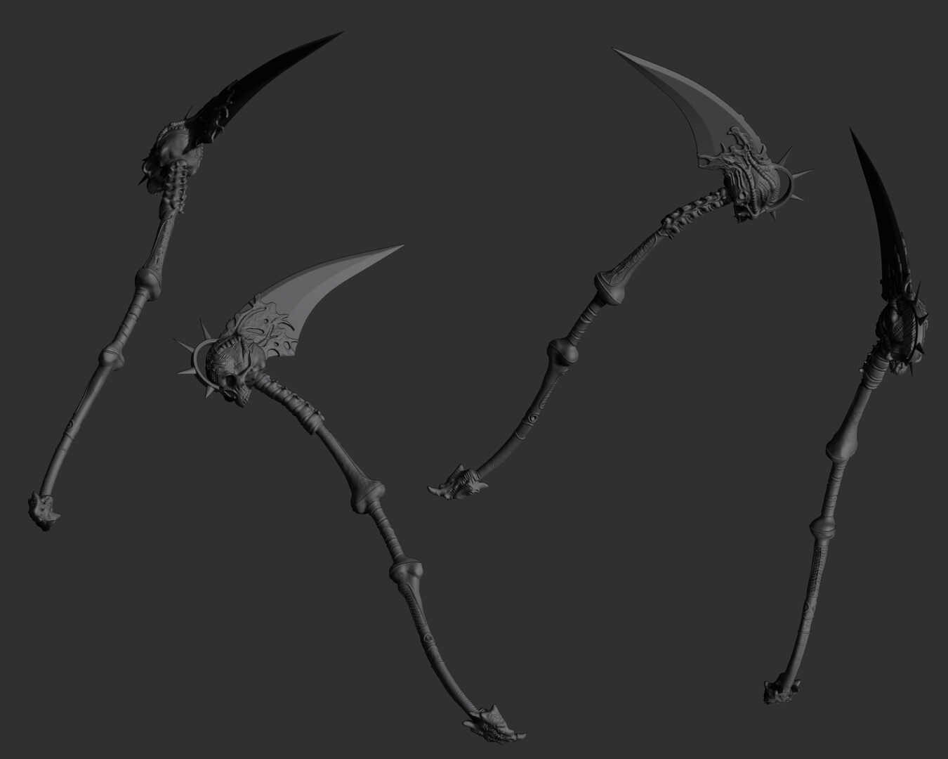 Lady Death Fanart Collectible: Part 5 Scythe and texturing - ZBrushCentral