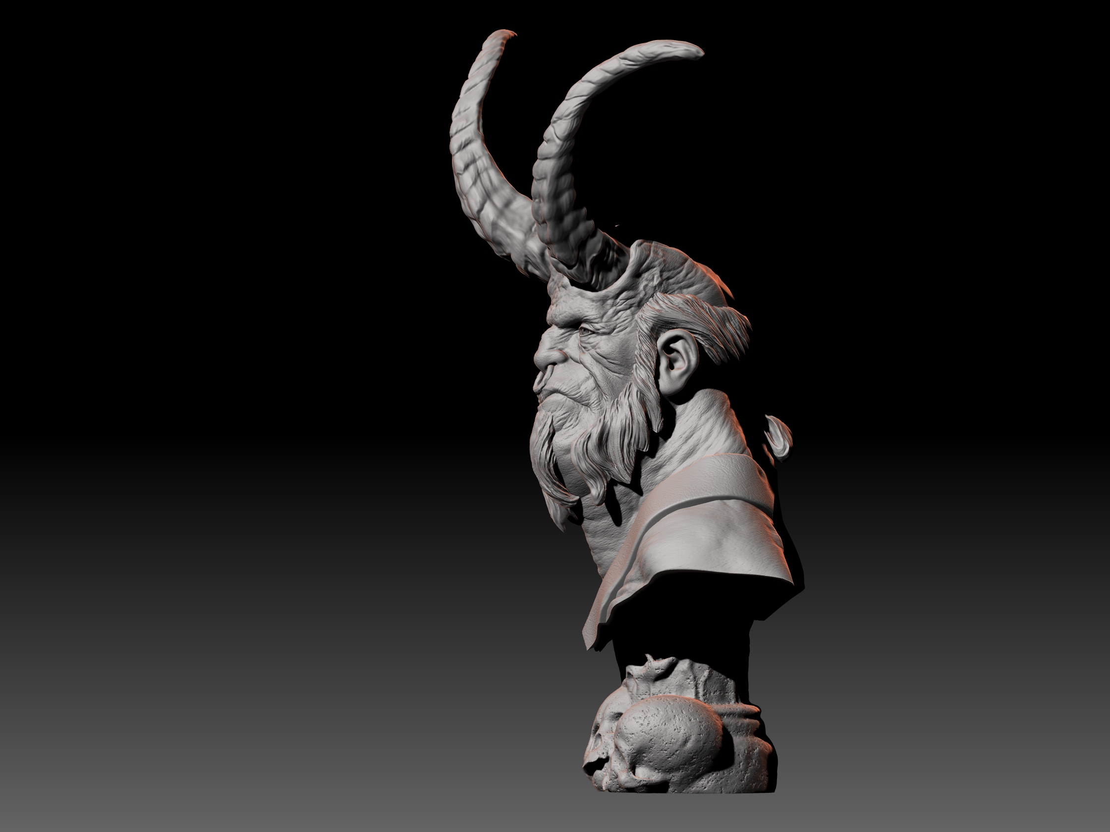 Old Hellboy bust - ZBrushCentral