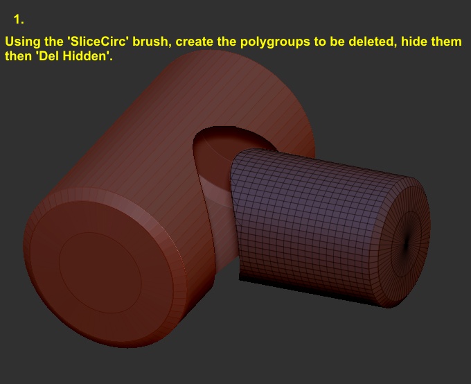 Merging / Fillet 2 Subtools - ZBrushCentral