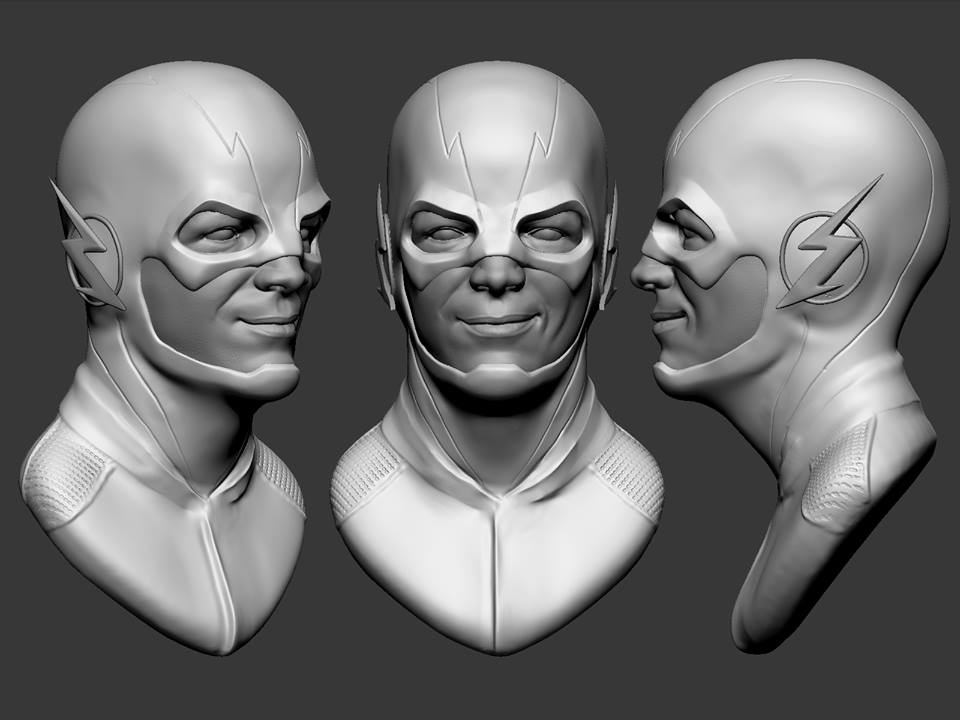 The Flash - Likeness Bust - ZBrushCentral