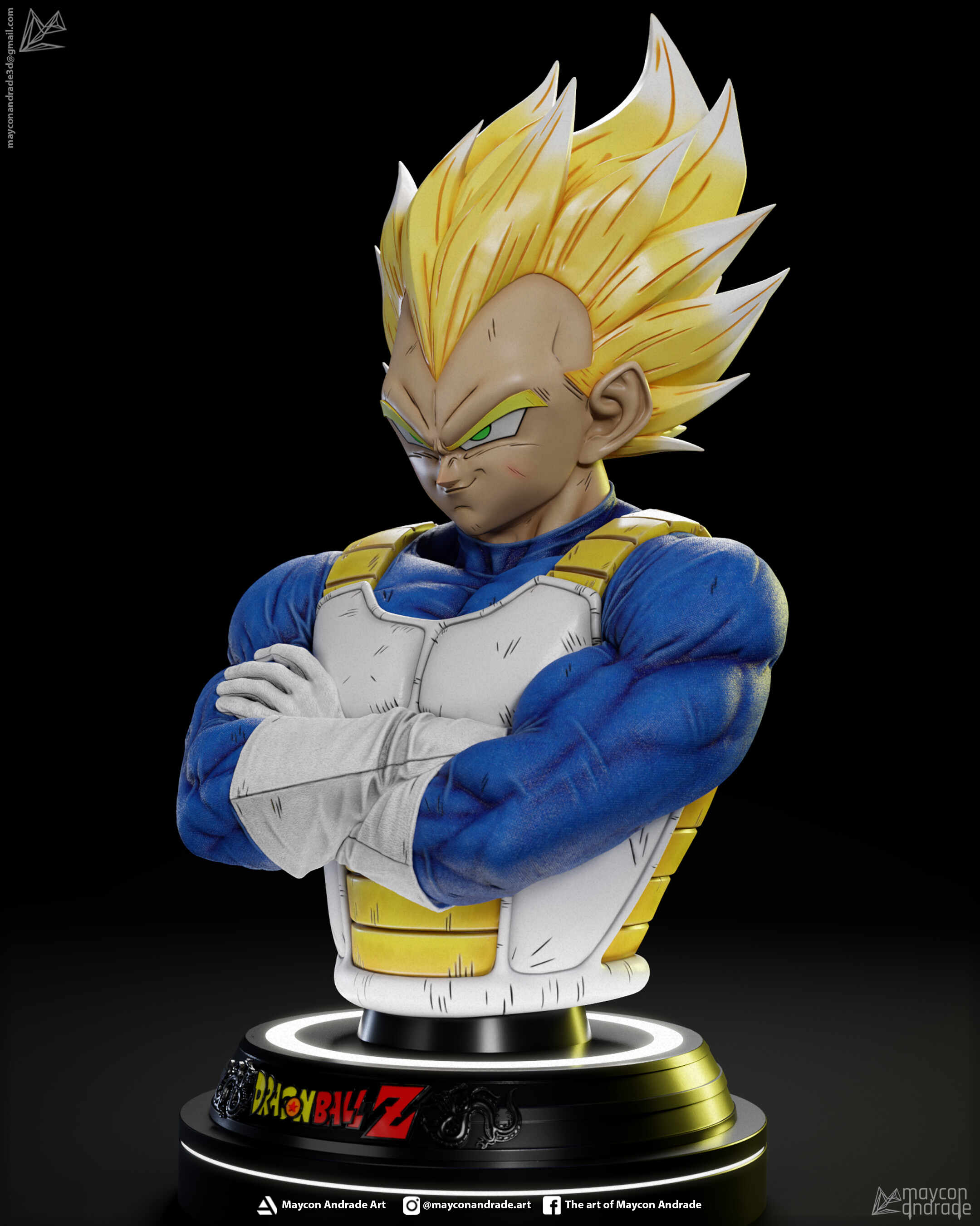 Vegeta Bust - ZBrushCentral