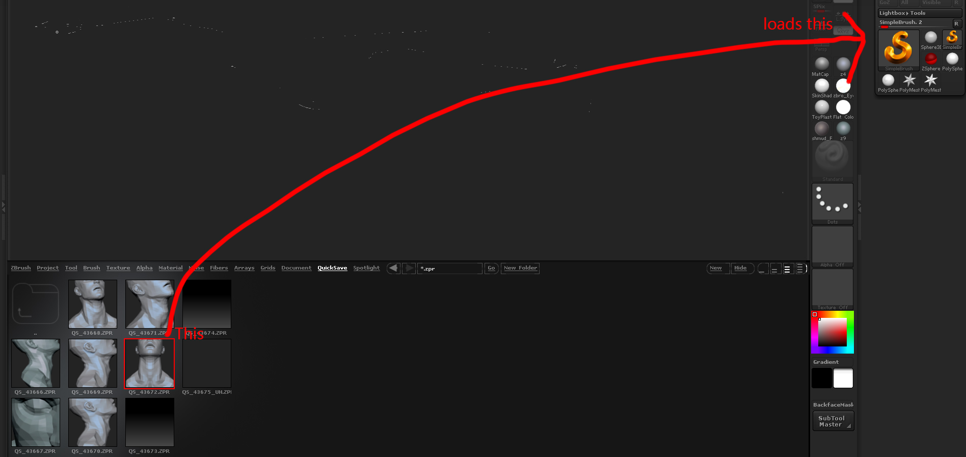 ZBP and Quicksave opening up a blank zbrush document instead of my file - ZBrushCentral