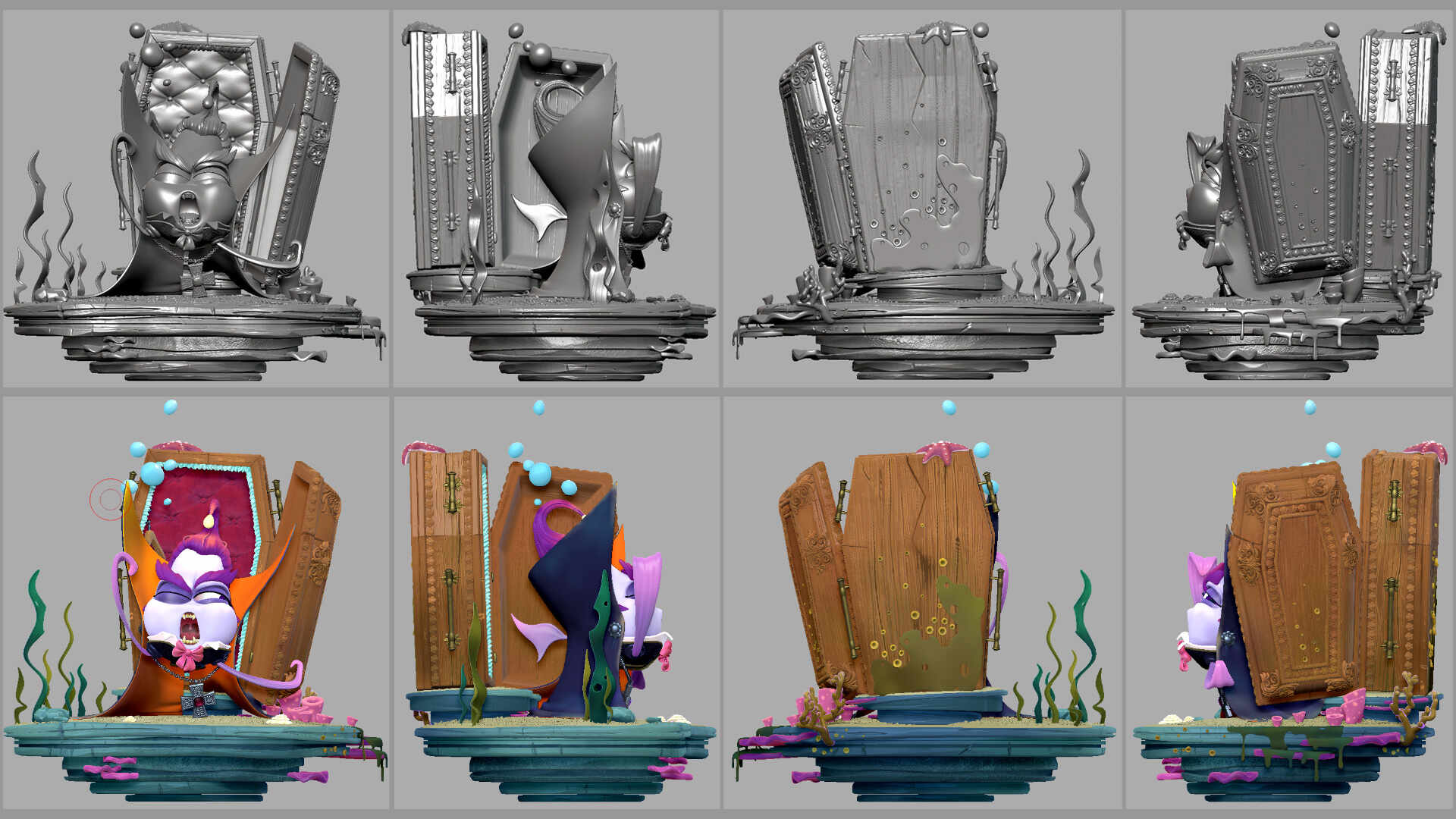 how to draw a vampire fish