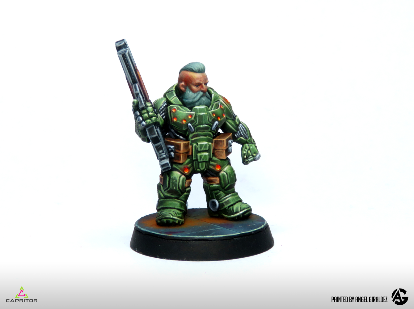 "Bjorn" Space Dwarf Mercenary Captain 28mm Miniature - Painted 3D Print ...
