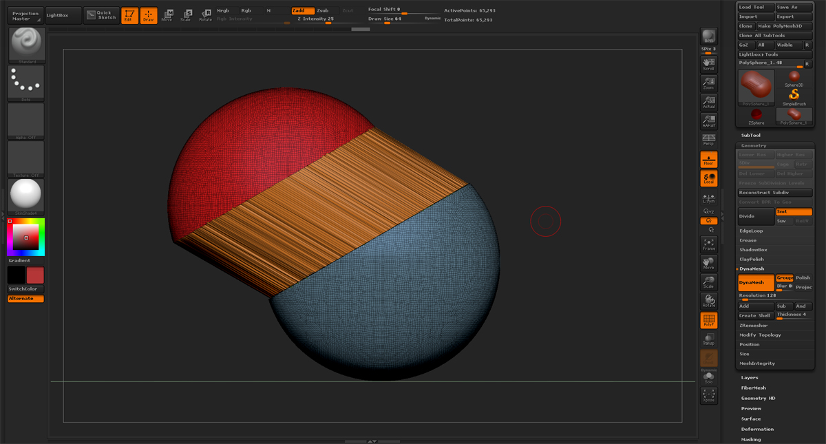 Slice Curve Brush doesn't cut properly with Dynamesh - ZBrushCentral