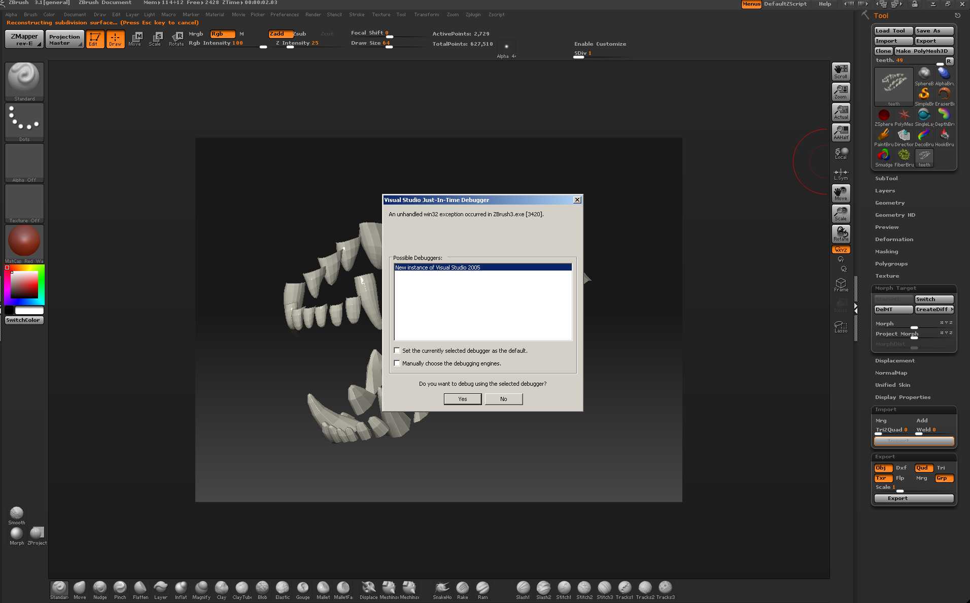Recover UV, Recover low poly mesh and crash (3420)? - ZBrushCentral