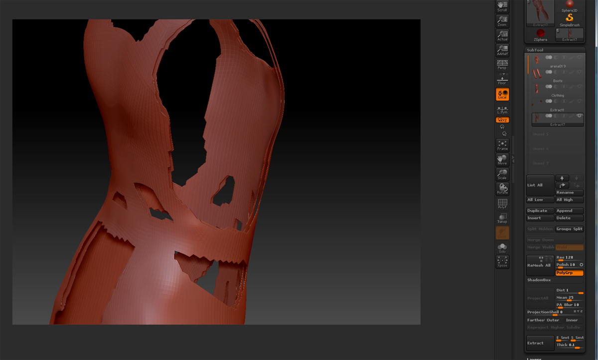 2 layers from mesh extraction? - ZBrushCentral