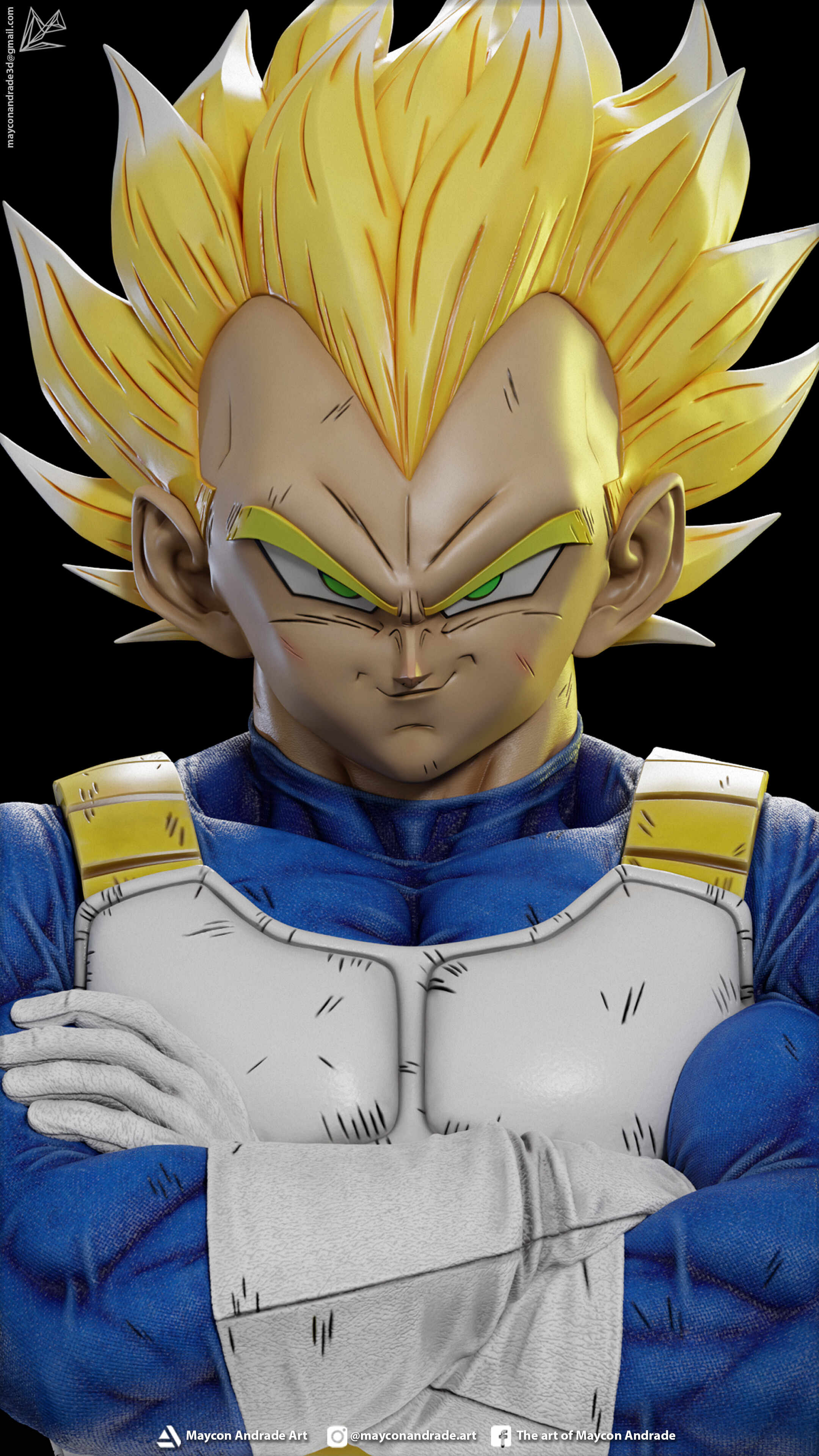 Vegeta Bust - ZBrushCentral