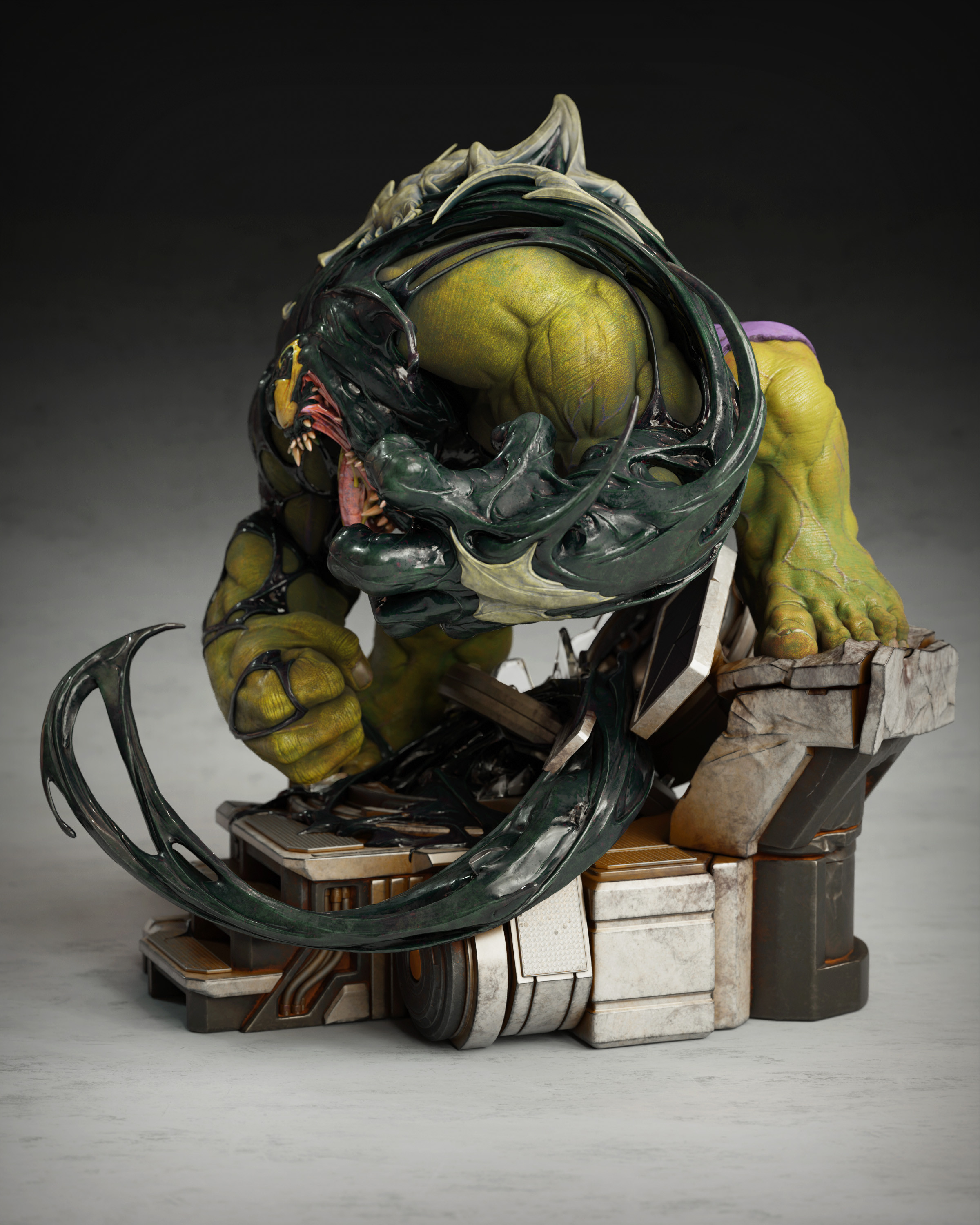 Venomized Hulk - ZBrushCentral