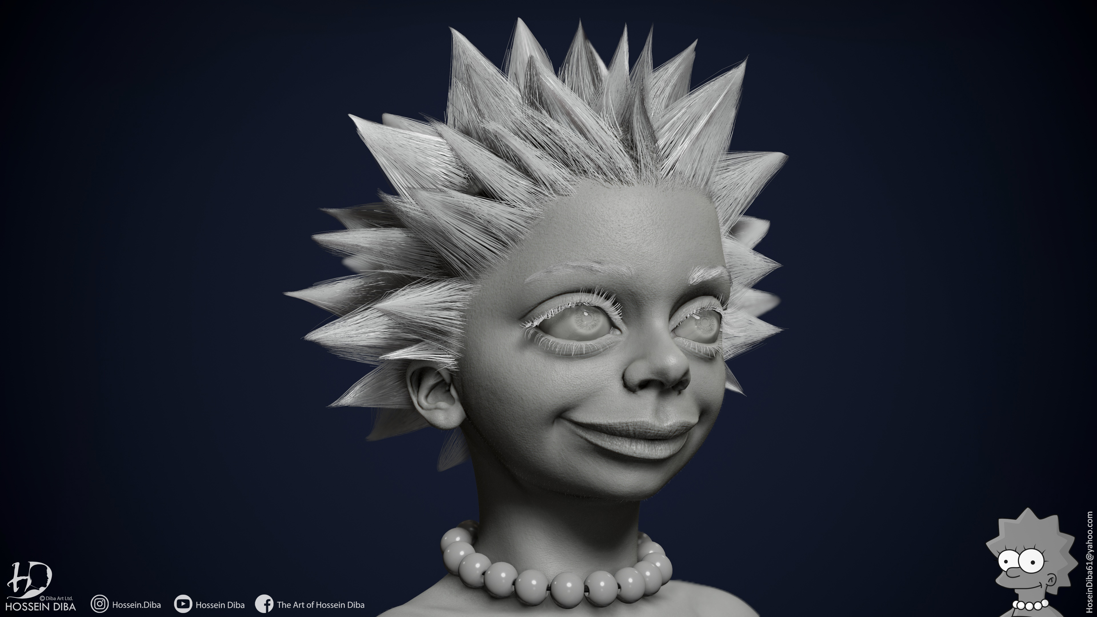 3D Model of Lisa Simpson(Real time) - ZBrushCentral