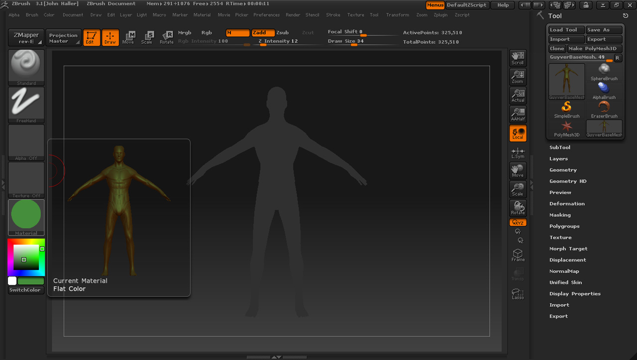 Cannot apply new material to my model - ZBrushCentral