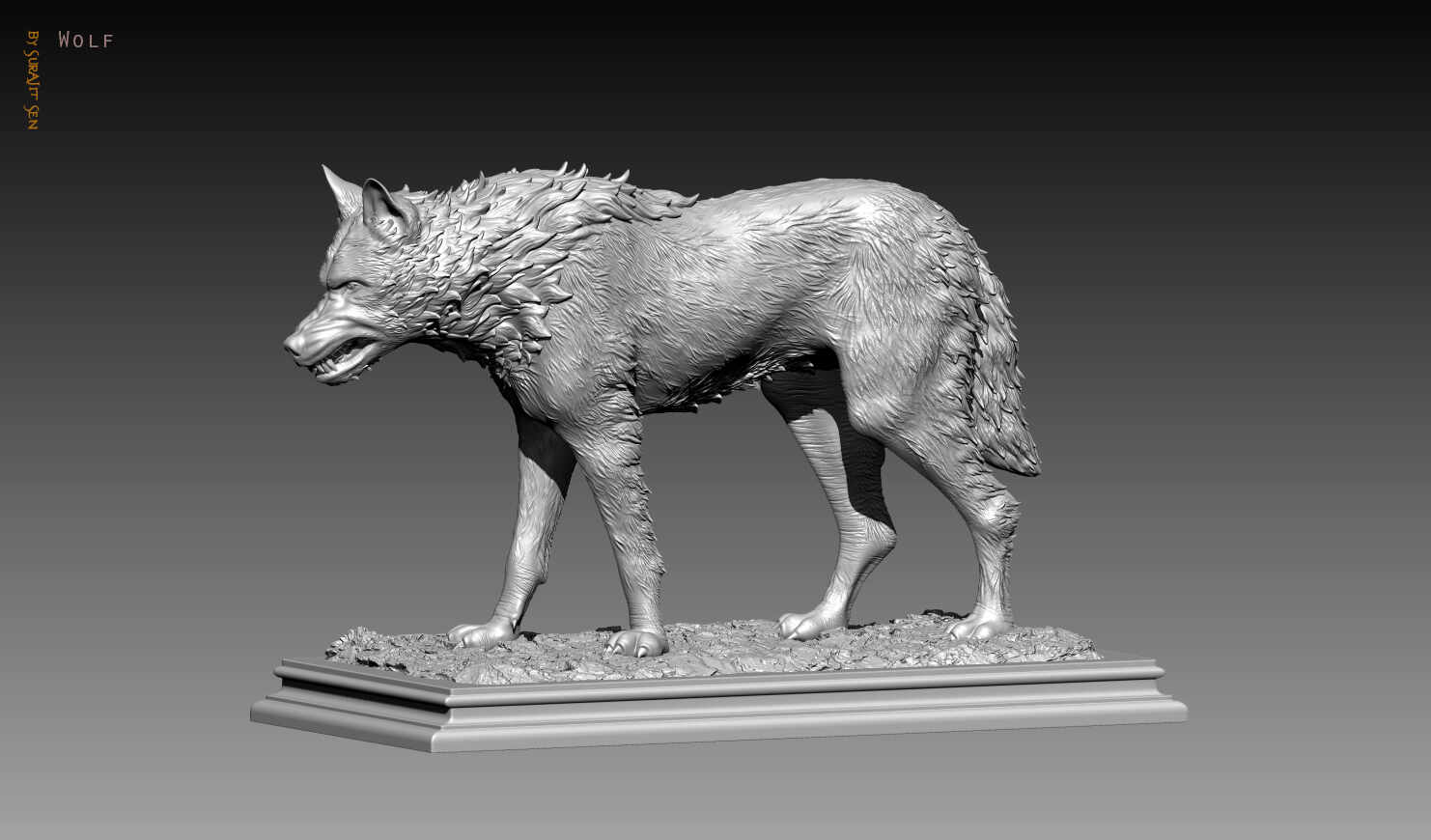 WOLF - Digital Sculpture by Surajit Sen - ZBrushCentral