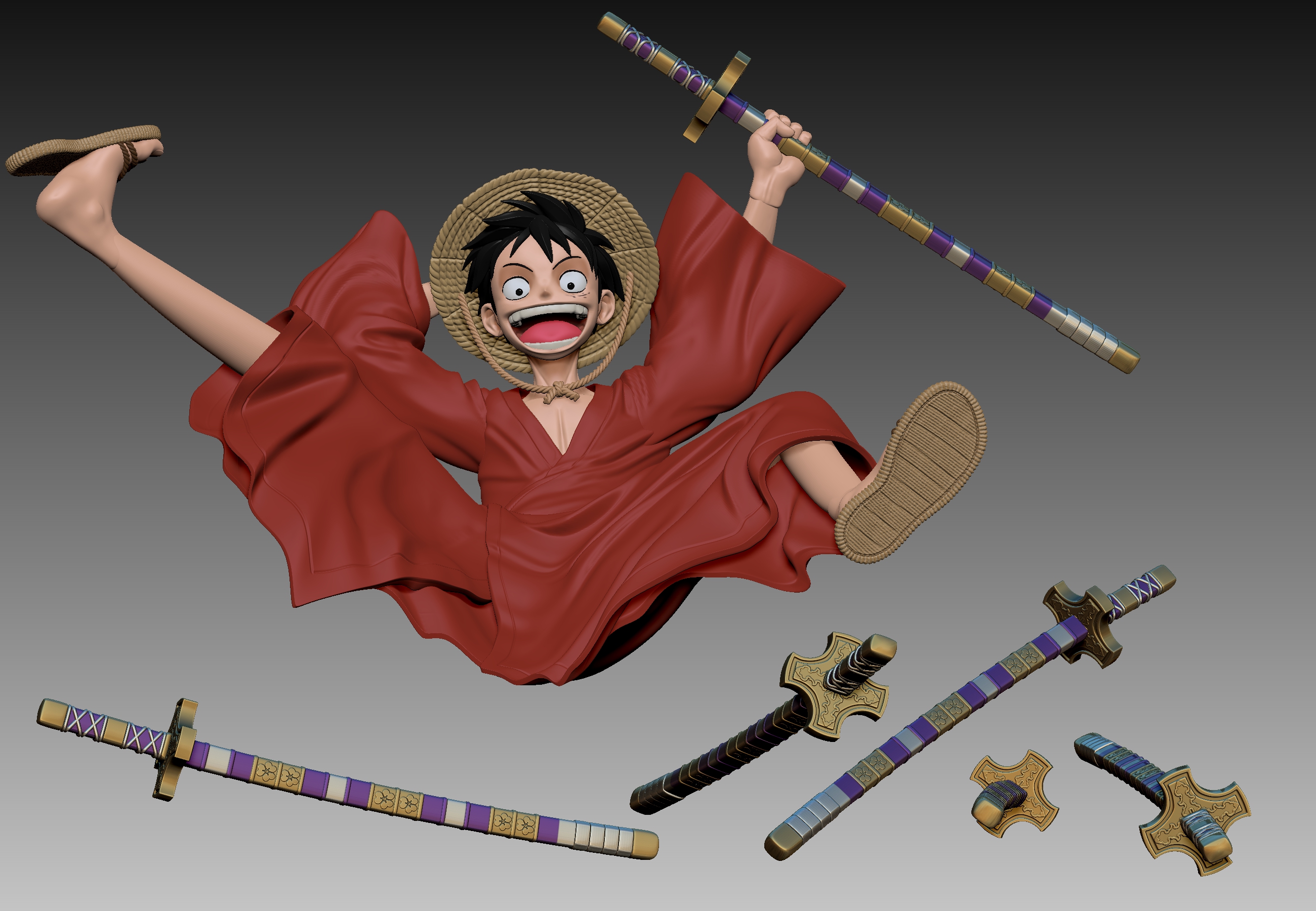 LUFFY Wano Arc fanart - ZBrushCentral