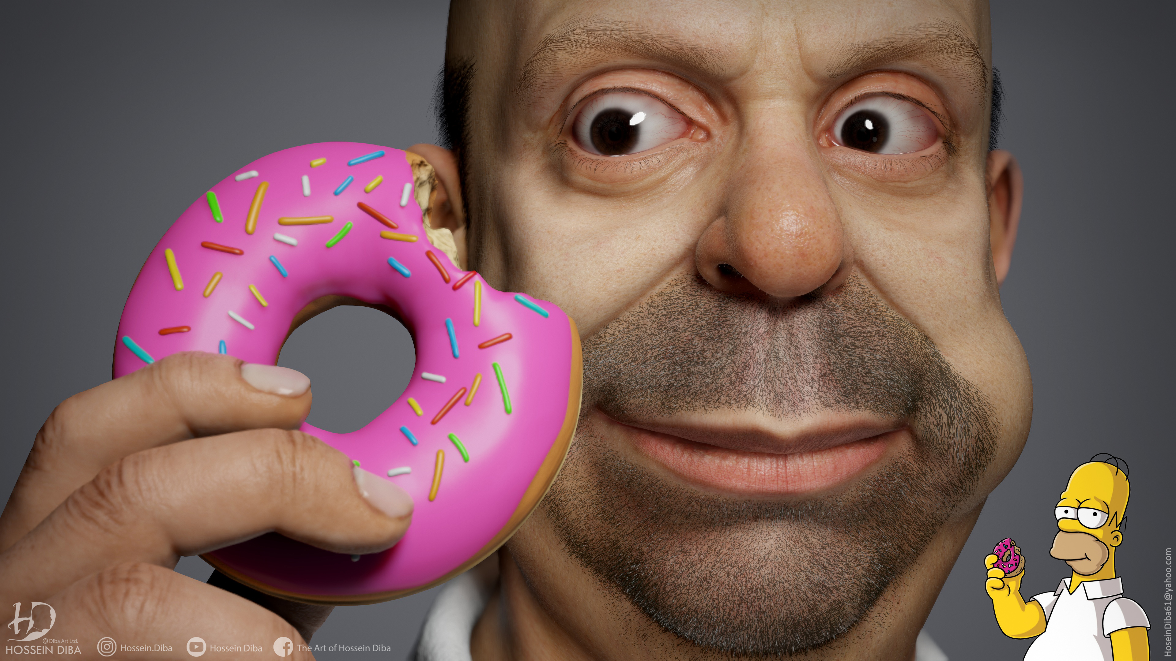 3D Model of Homer Simpson(Real time) - ZBrushCentral