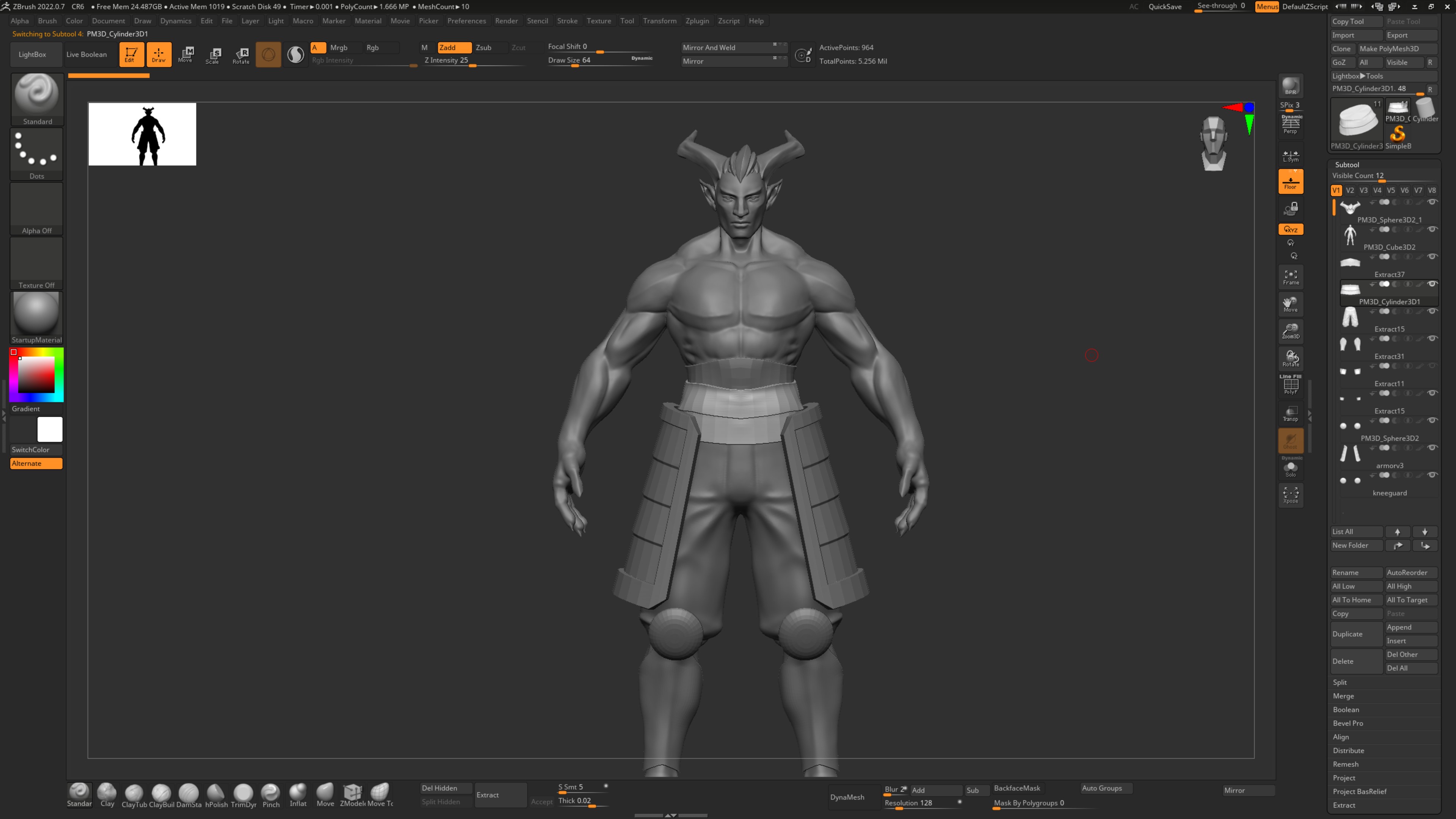 Subtool look dim/ a little bit darker when active (Not masked ...
