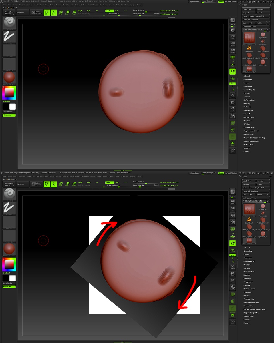 How To Rotate Model In That Certain Way ZBrushCentral