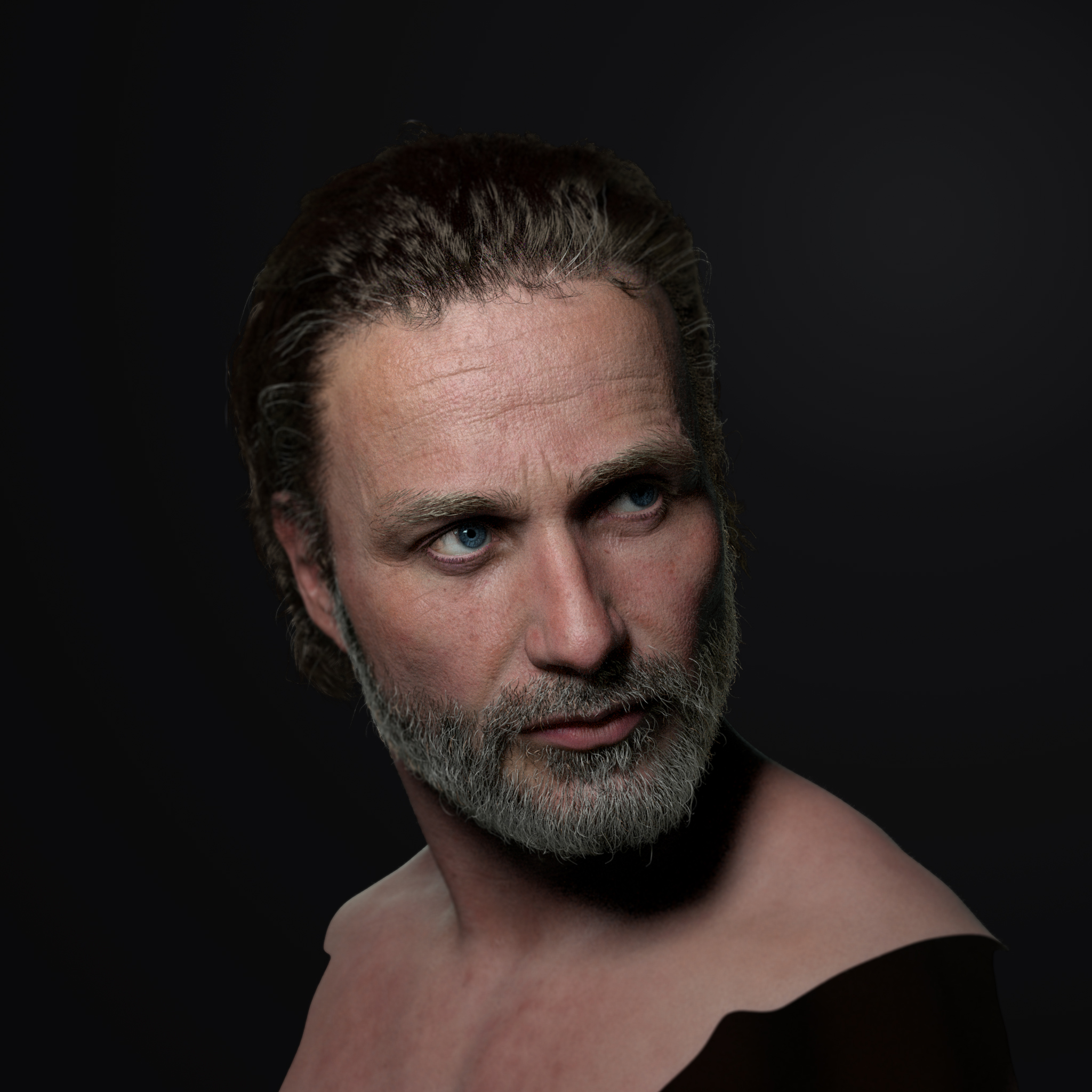 Rick Walking Dead Face