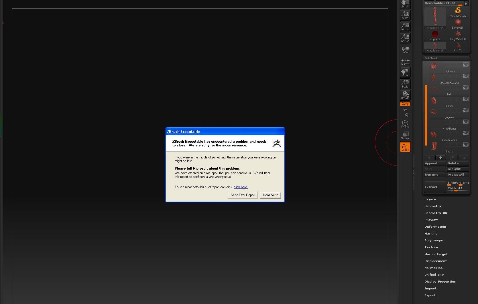 Subtool_not Working - ZBrushCentral