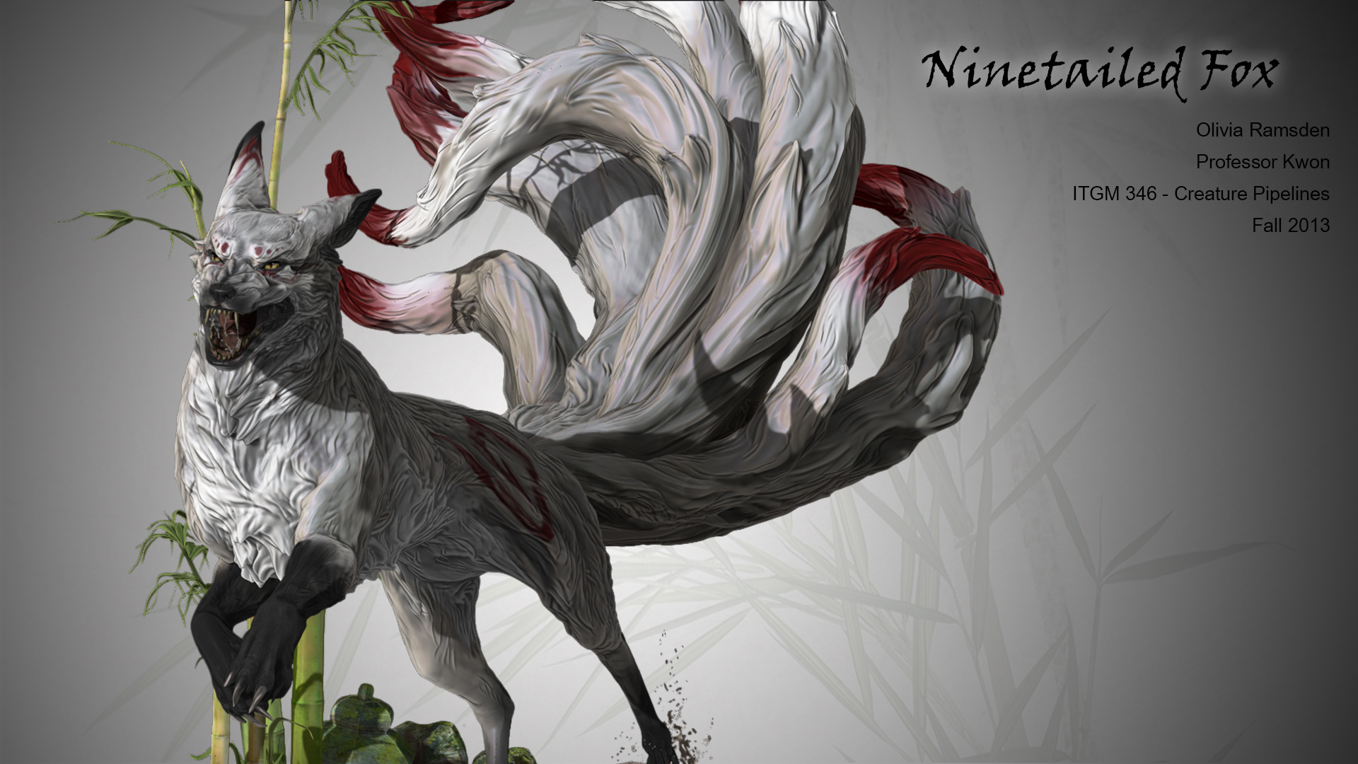 Ninetailed Fox - ZBrushCentral
