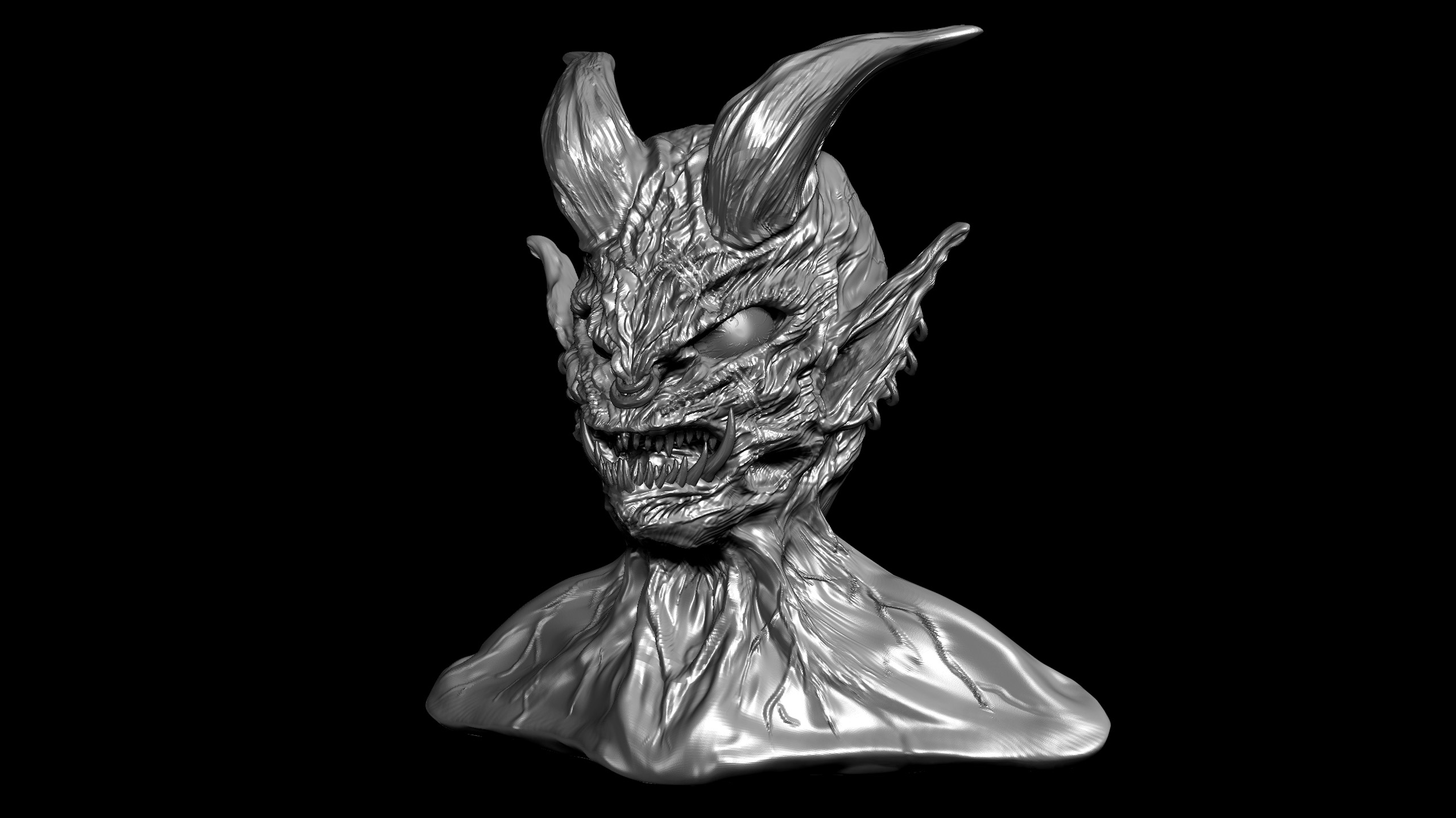 Demon bust - ZBrushCentral